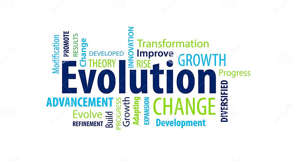 Evolution Word Cloud stock vector. Illustration of innovation - 153276463