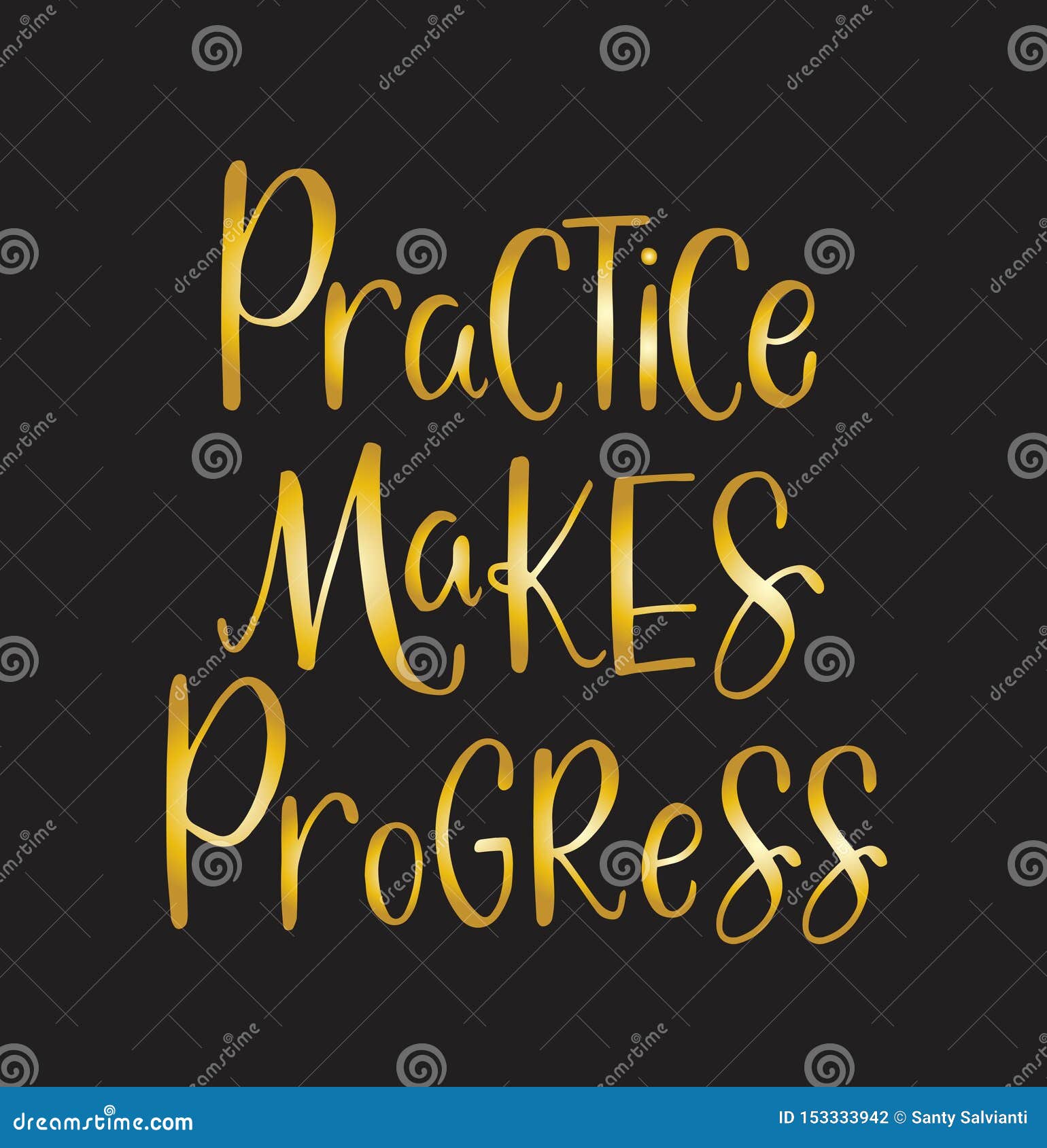 Practice Makes Progress, Hand Drawn Typography Poster. T Shirt Hand ...