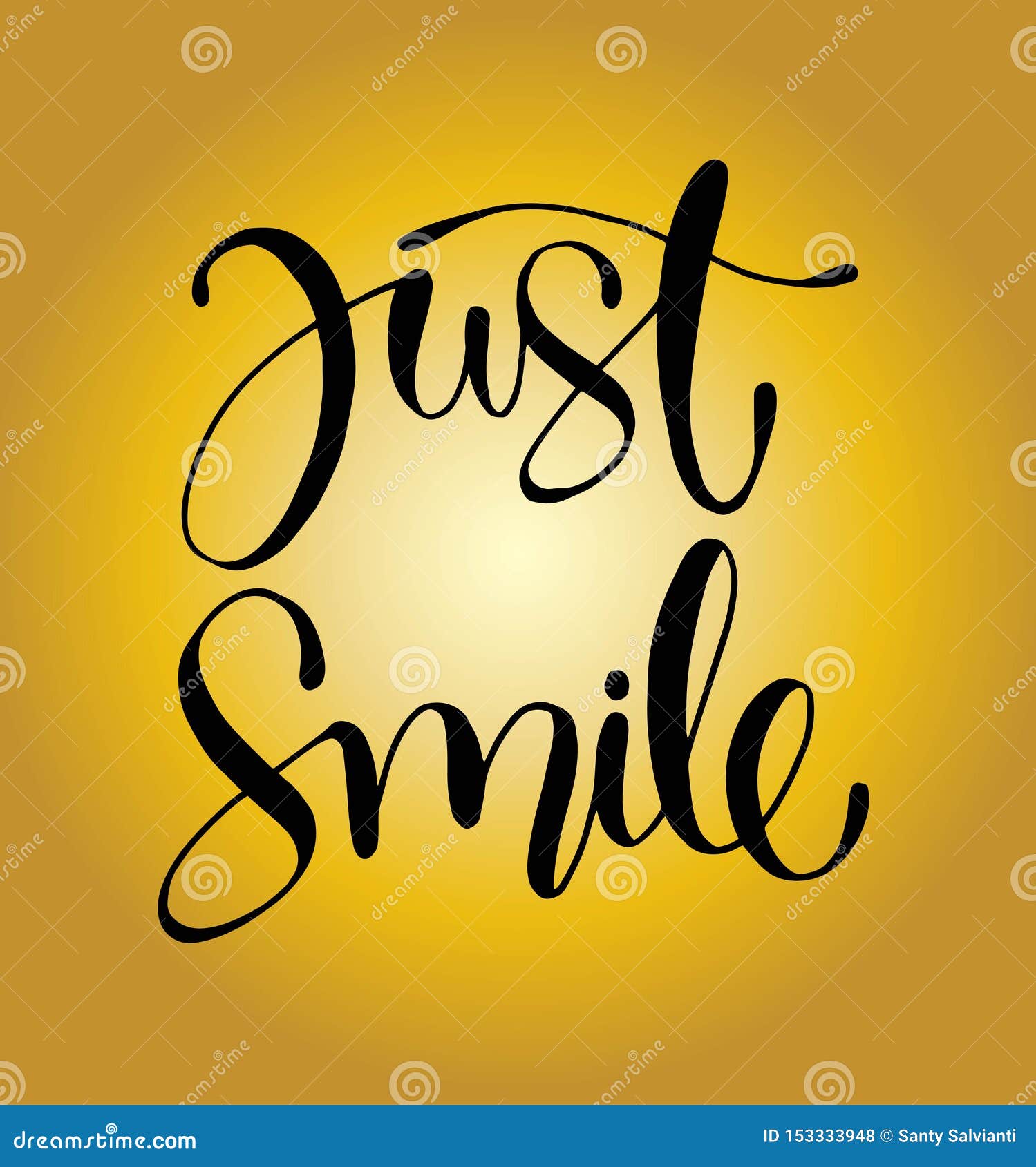 Just Smile - Font Design, Vector Illustration, Graphic, Hand Lettering ...