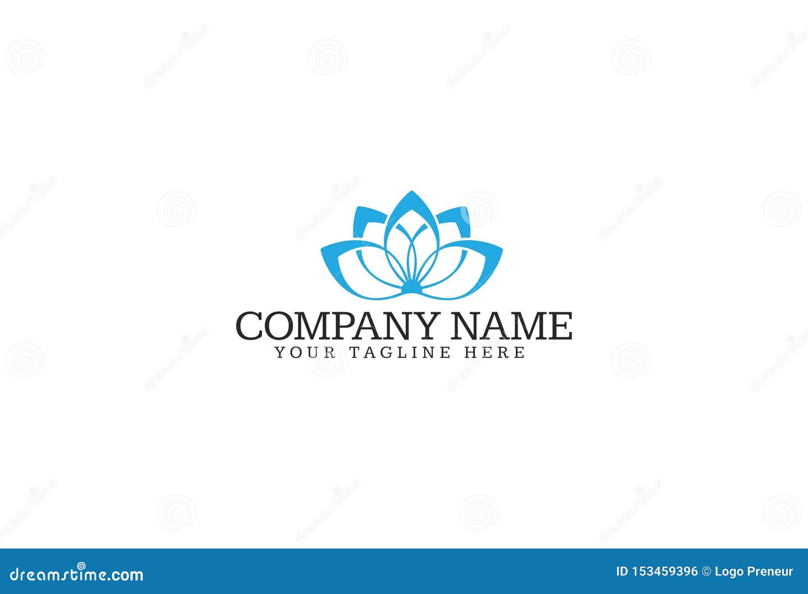 Illustration of Blue Flower Logo Design Stock Vector - Illustration of ...