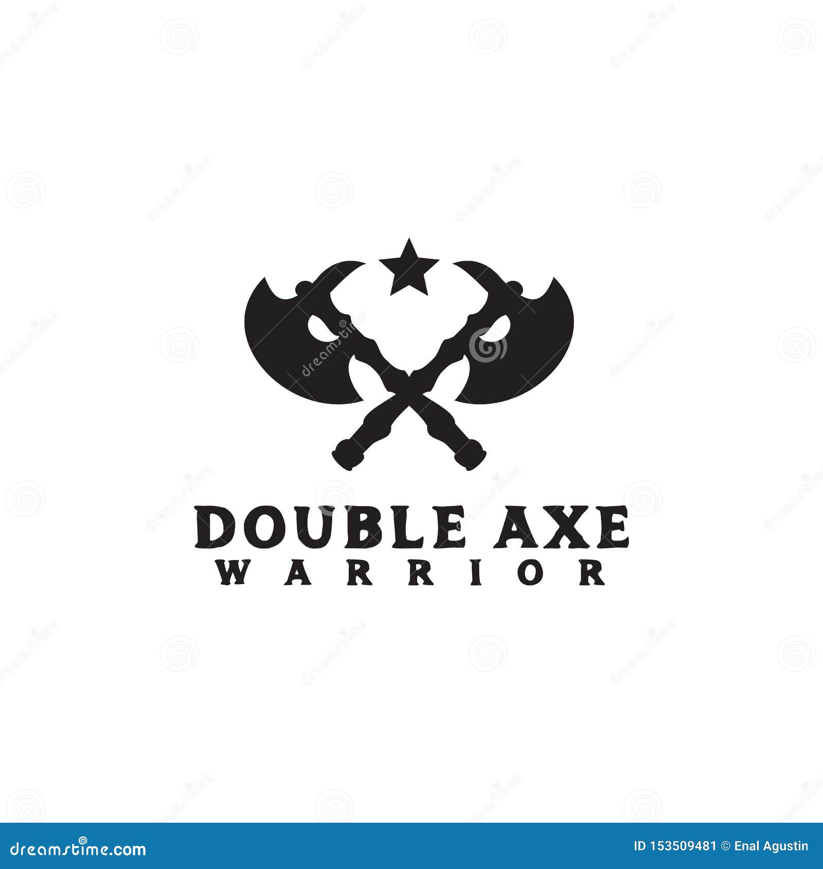 Double Axes Logo Design Vector Template Stock Vector - Illustration of ...