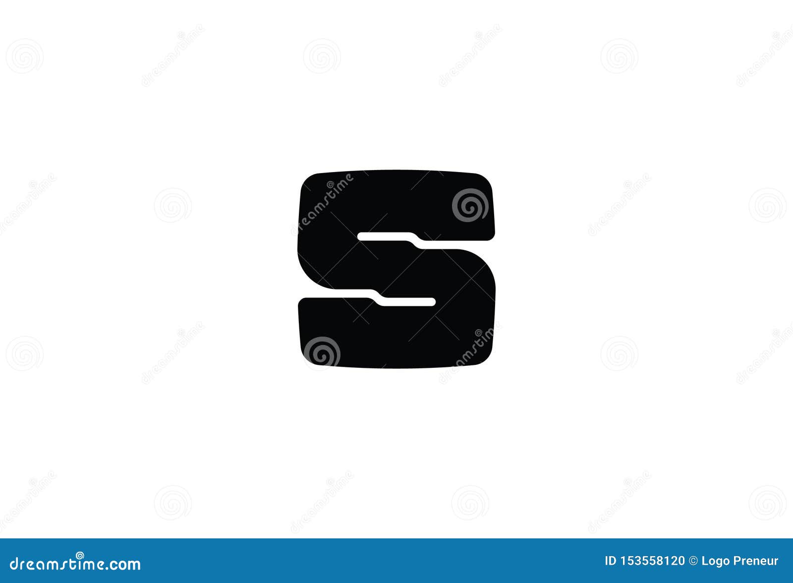 Alphabet Letter Black S Logo Design Stock Vector - Illustration of ...