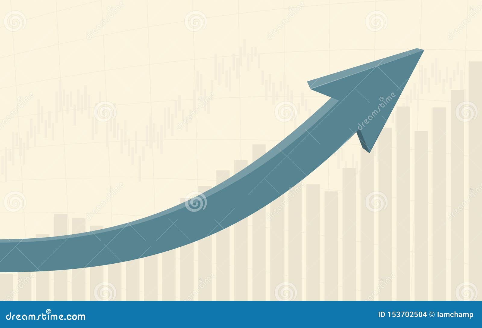 Blue Color 3d Uptrend Line Arrows Go Up with Bar Chart in Flat Icon ...