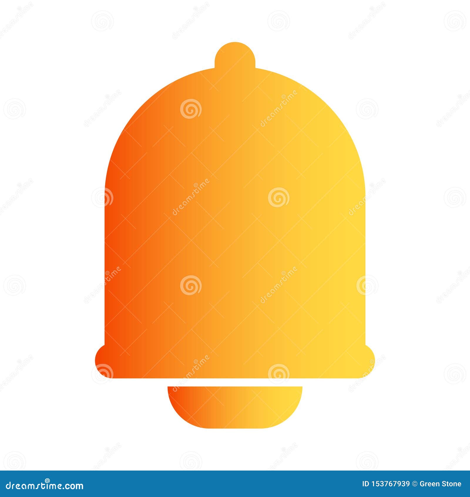 Orange Bell Image Hd Graphic with Solid Background Stock Vector ...