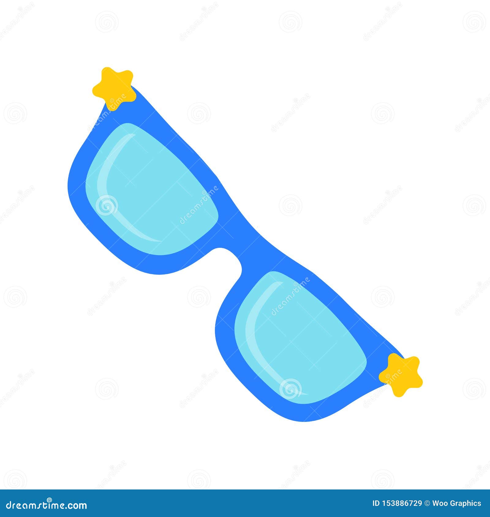 Cool Sun Glass Icon. Flat Illustration Colored Vector Isolated Icons of ...