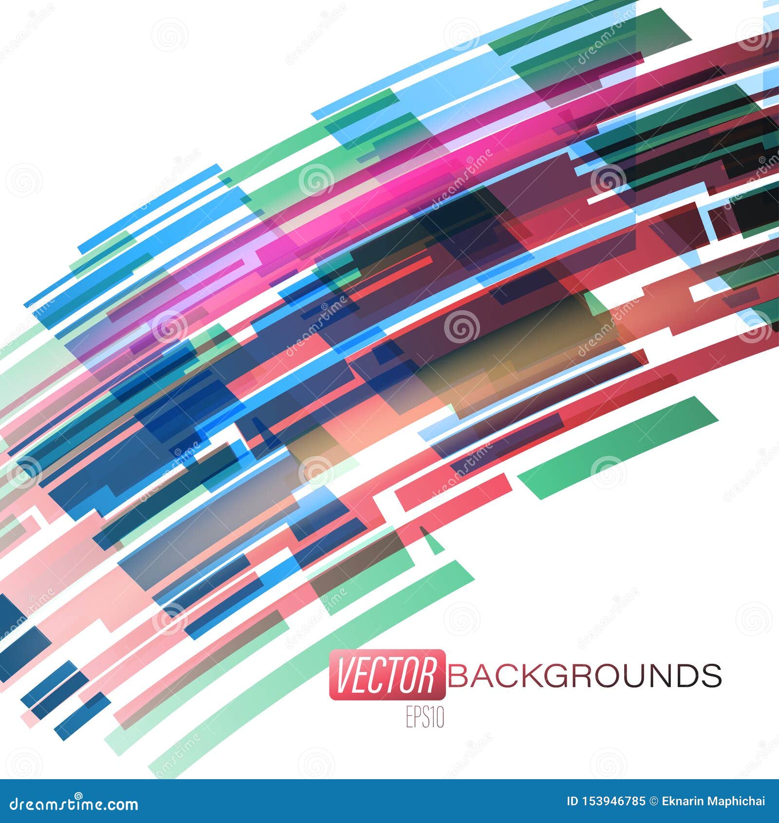 Colorful Overlap Shapes on a White Scene Stock Vector - Illustration of ...