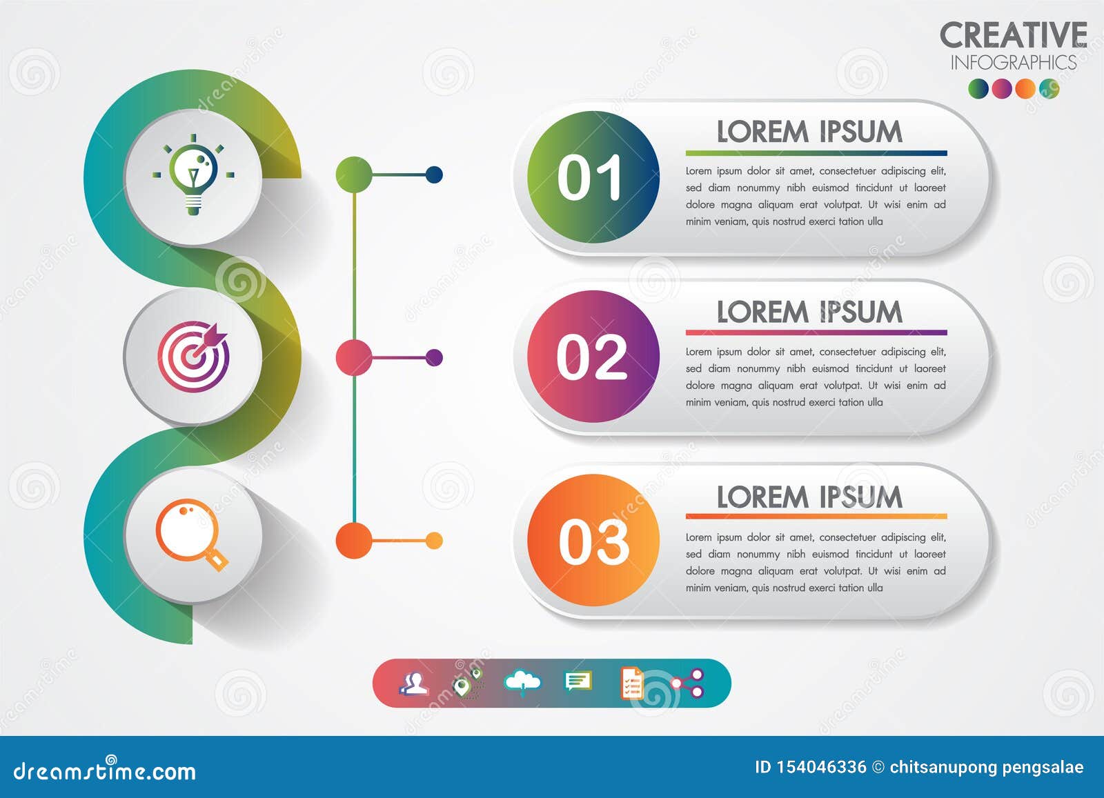 Business Infographics Three Steps Modern Creative Step by Step Can ...