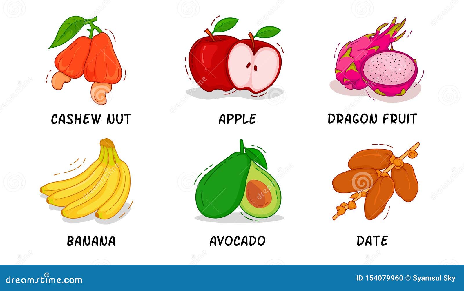 Fruits, Fruits Collection, Cashew Nut, Apple, Dragon Fruit, Banana ...