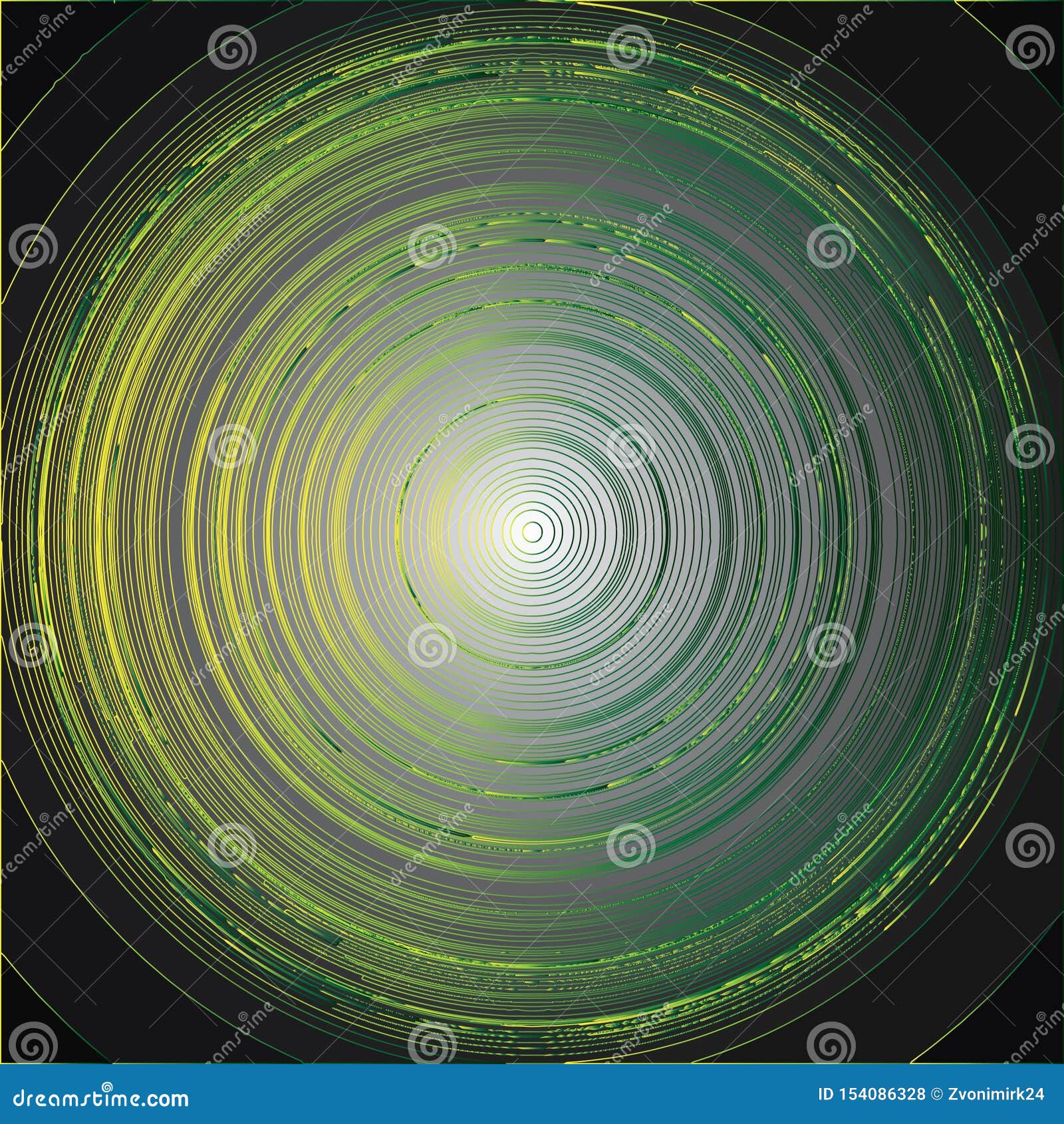 Green and Yellow Sharp Circles Stock Illustration - Illustration of ...