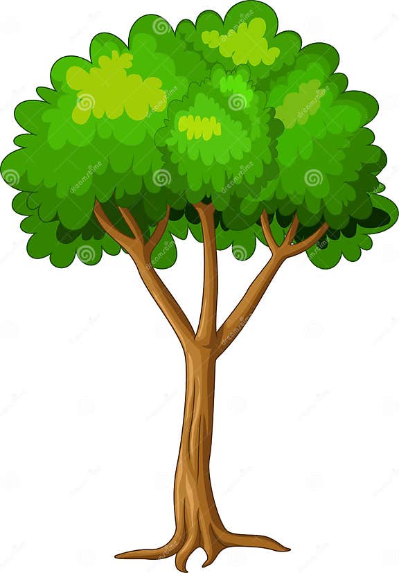 Cool Tree Cartoon stock vector. Illustration of happy - 154132981