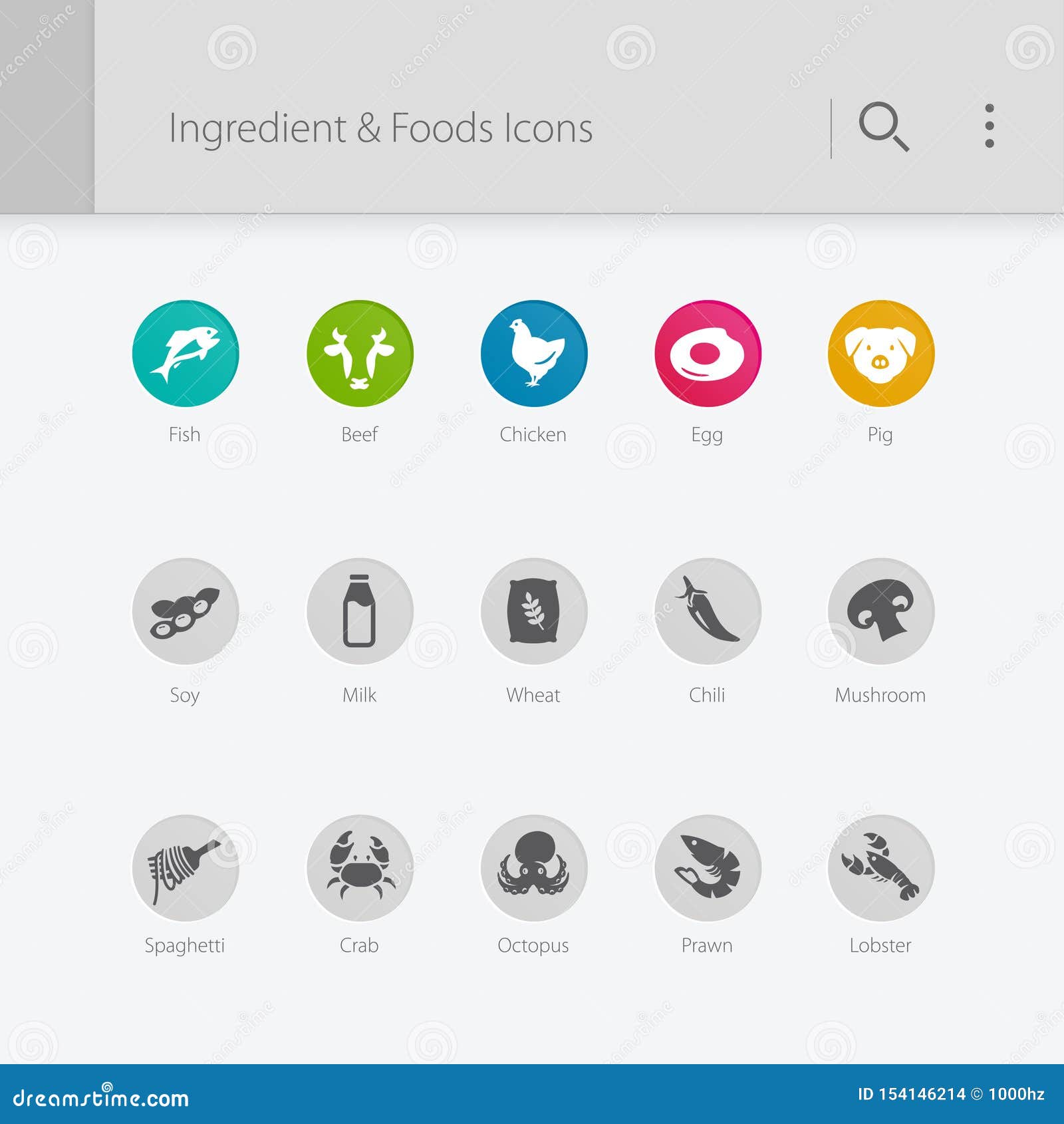 Ingredient & Foods Related Icons Stock Vector - Illustration of chef ...