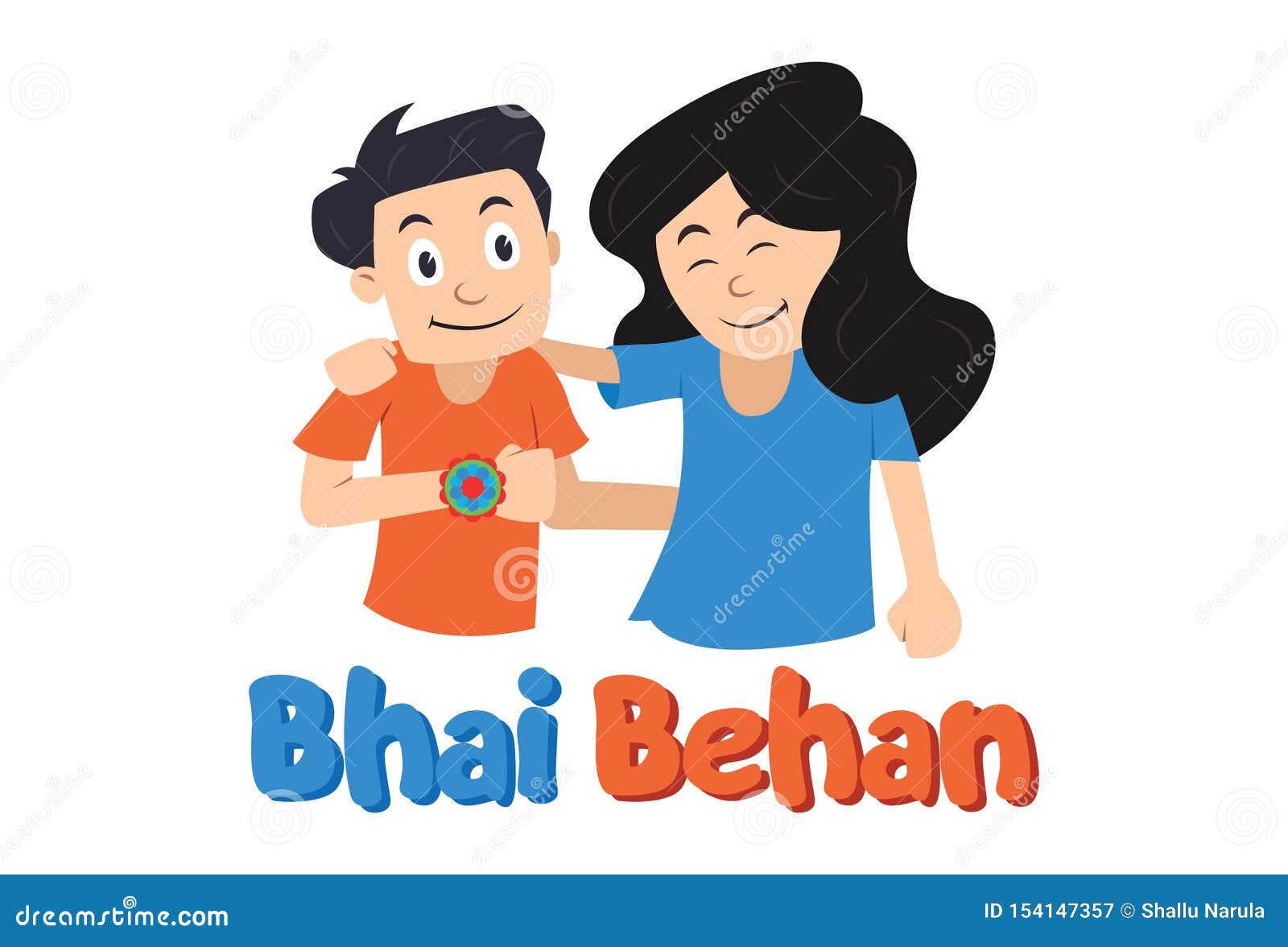 Bhai Behan Stock Illustrations – 4 Bhai Behan Stock Illustrations ...