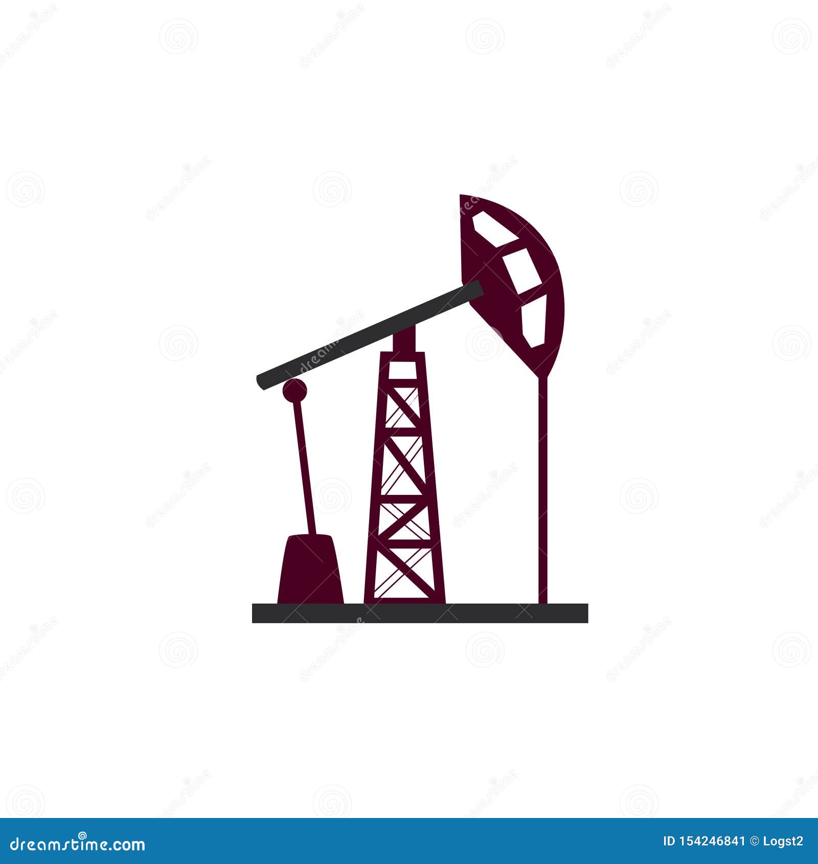 Rig Icon, Oil Industry Vector Logo, Power and Energy Logo Stock Vector ...