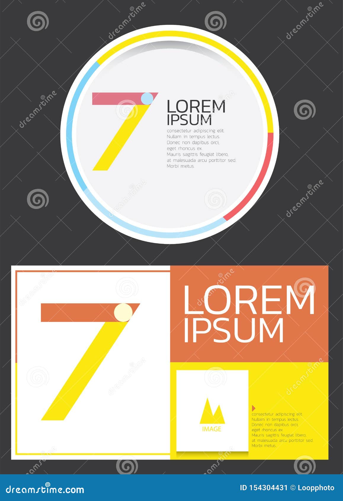 Number Seven Label. Space Photo and Text Stock Vector - Illustration of ...