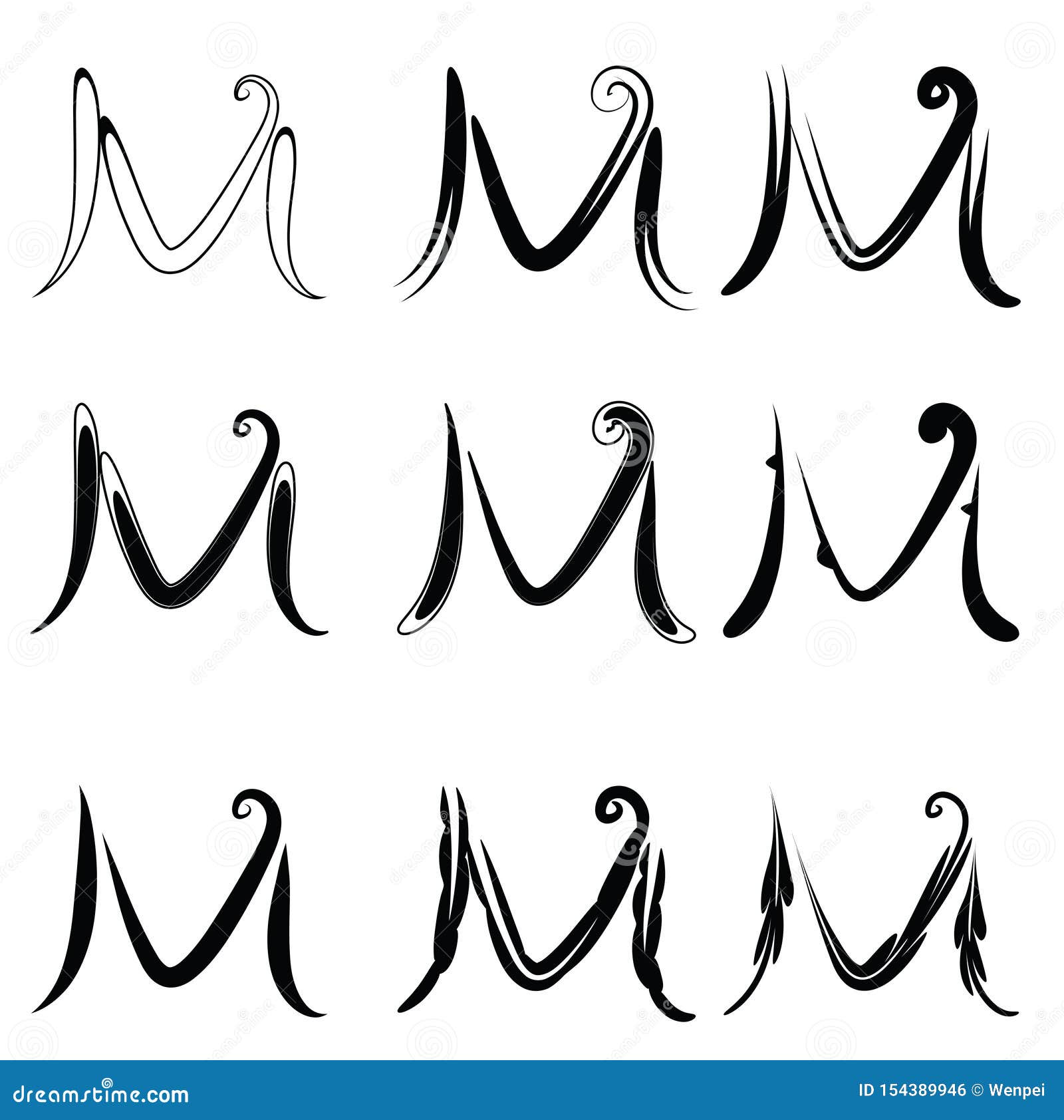 Vector Drawing M Design Logo Stock Illustration - Illustration of chili ...