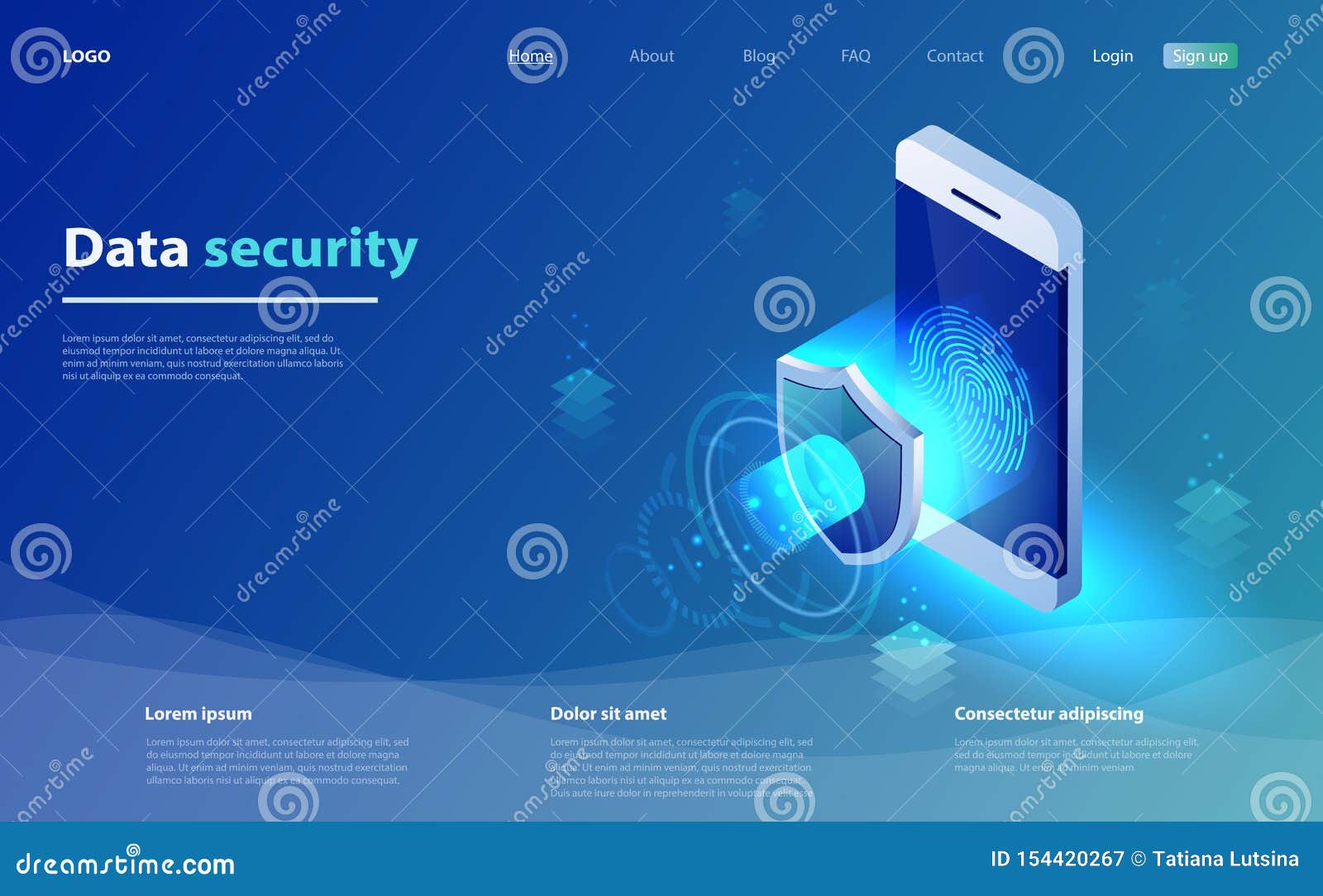 Mobile Data Security Concept. Smartphone with Security Shield and ...
