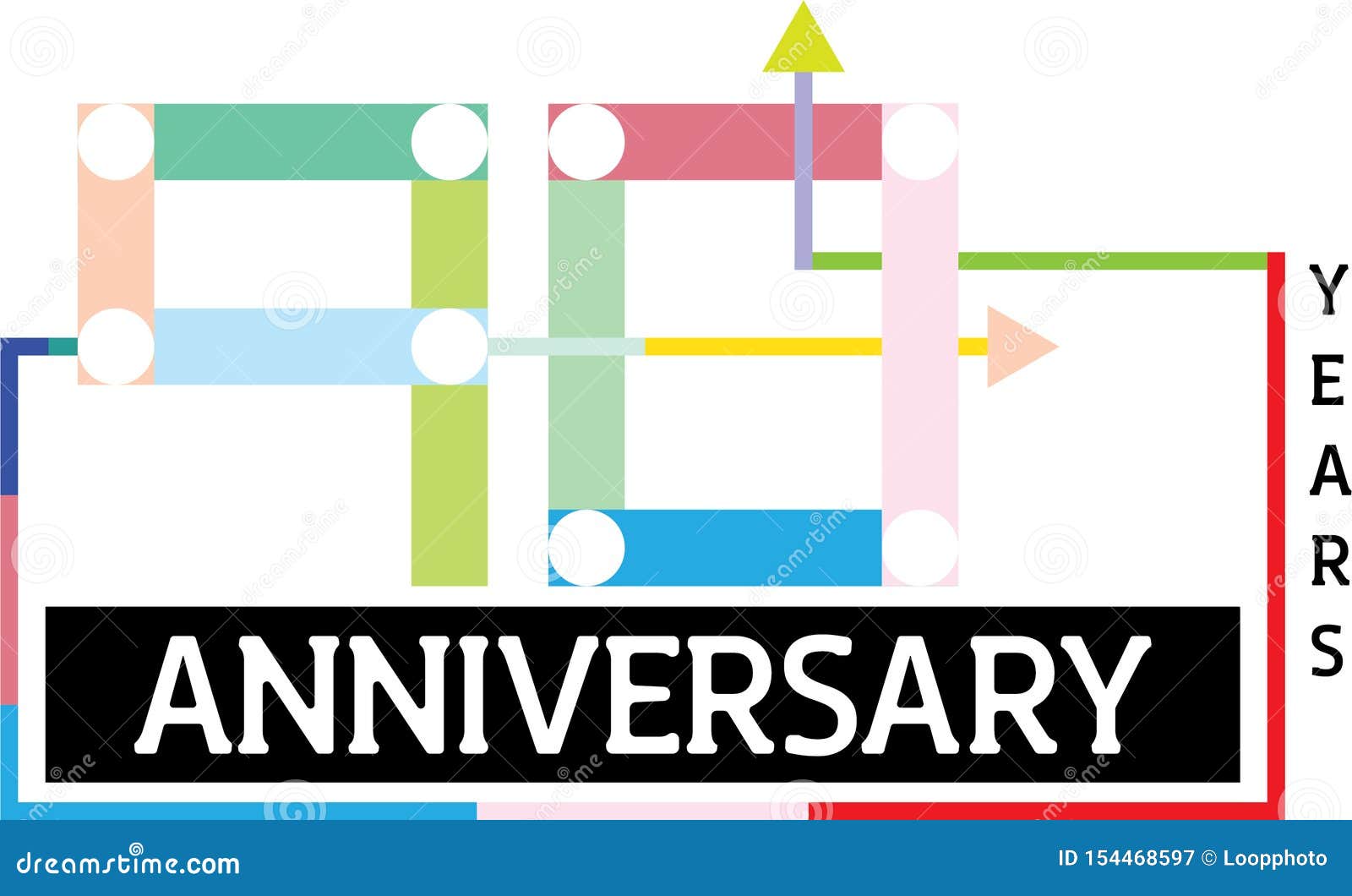 Ninety Anniversary Template Design Stock Vector - Illustration of ...