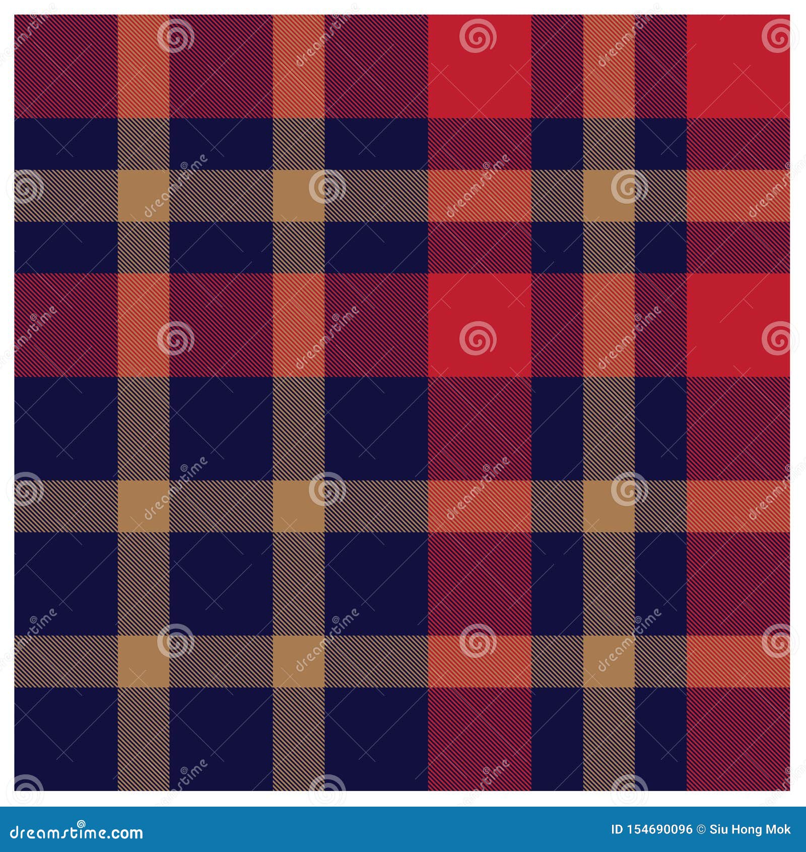 Colourful Classic Modern Plaid Tartan Seamless Print Pattern Stock ...