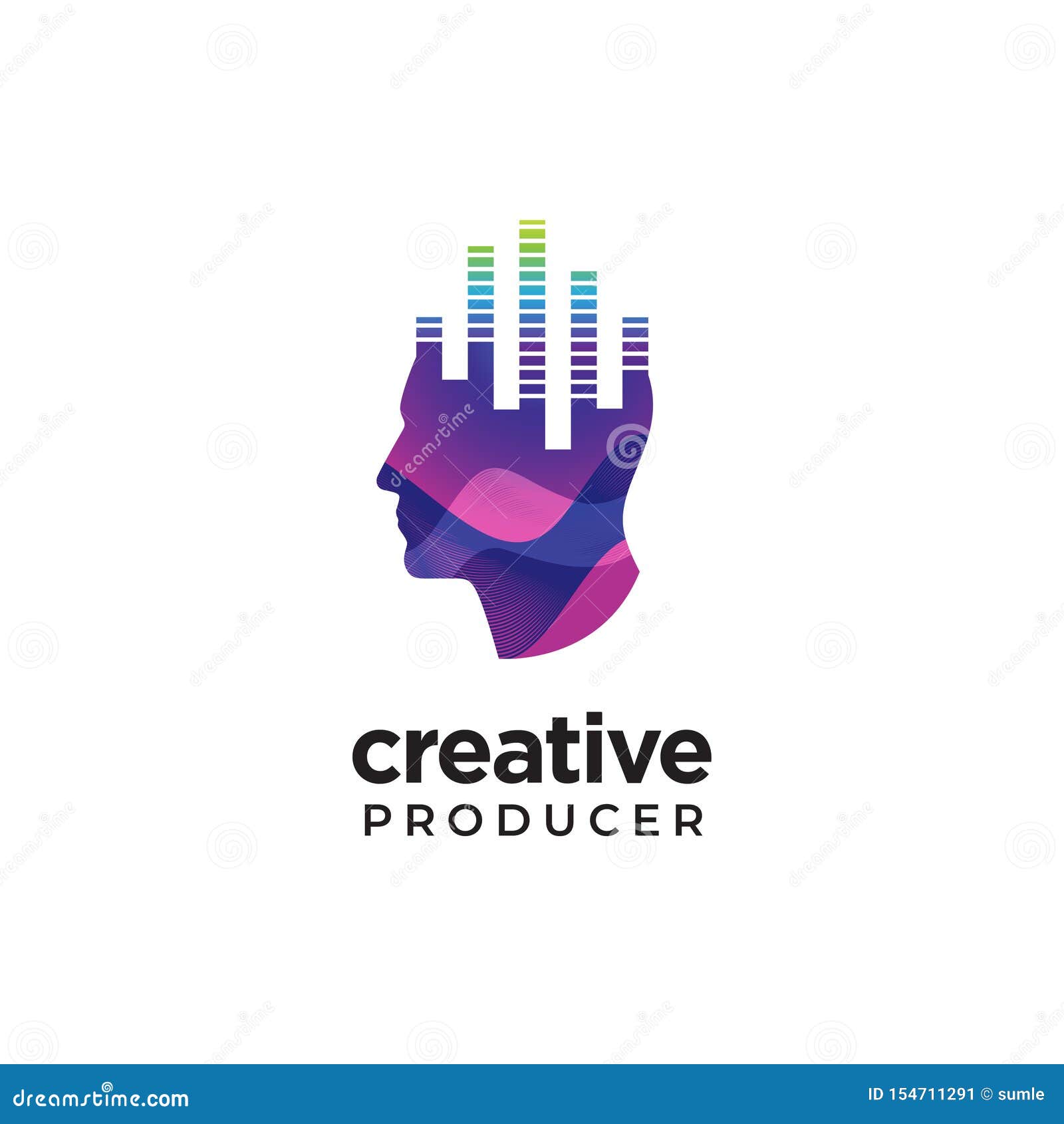 Digital Abstract Logo for Music Creative Music Producer Stock ...