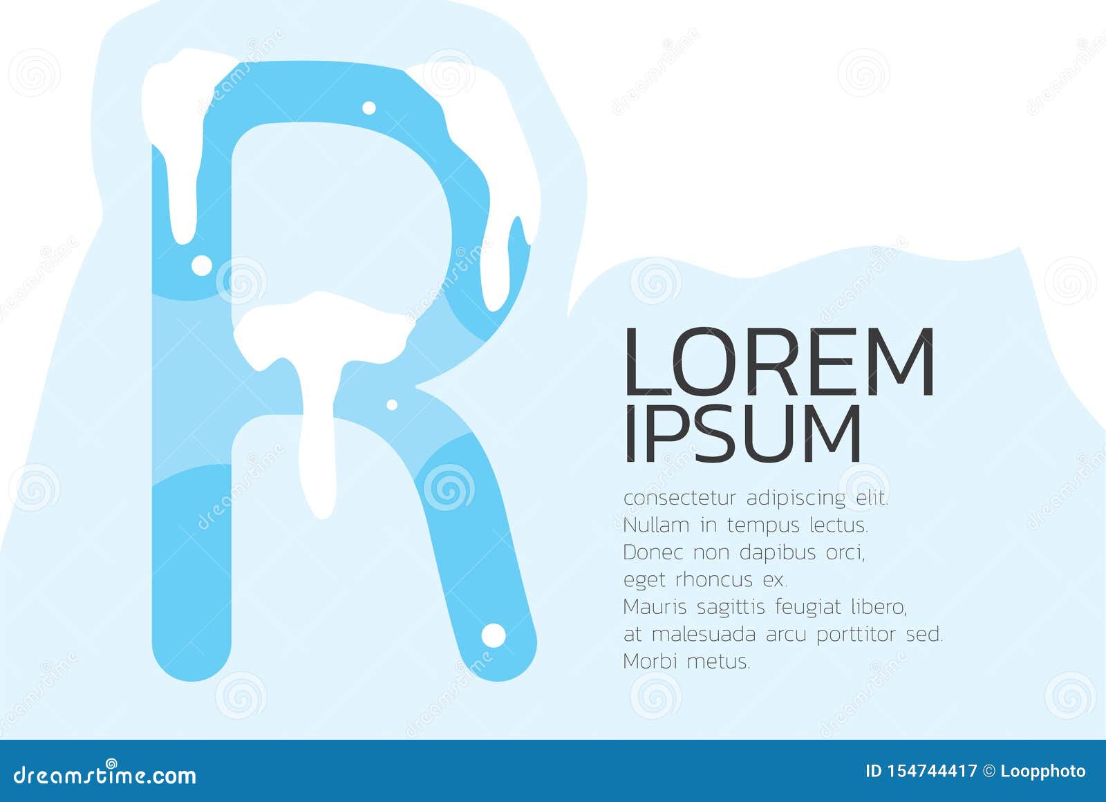 R Letter Label. Space Photo and Text Stock Vector - Illustration of ...