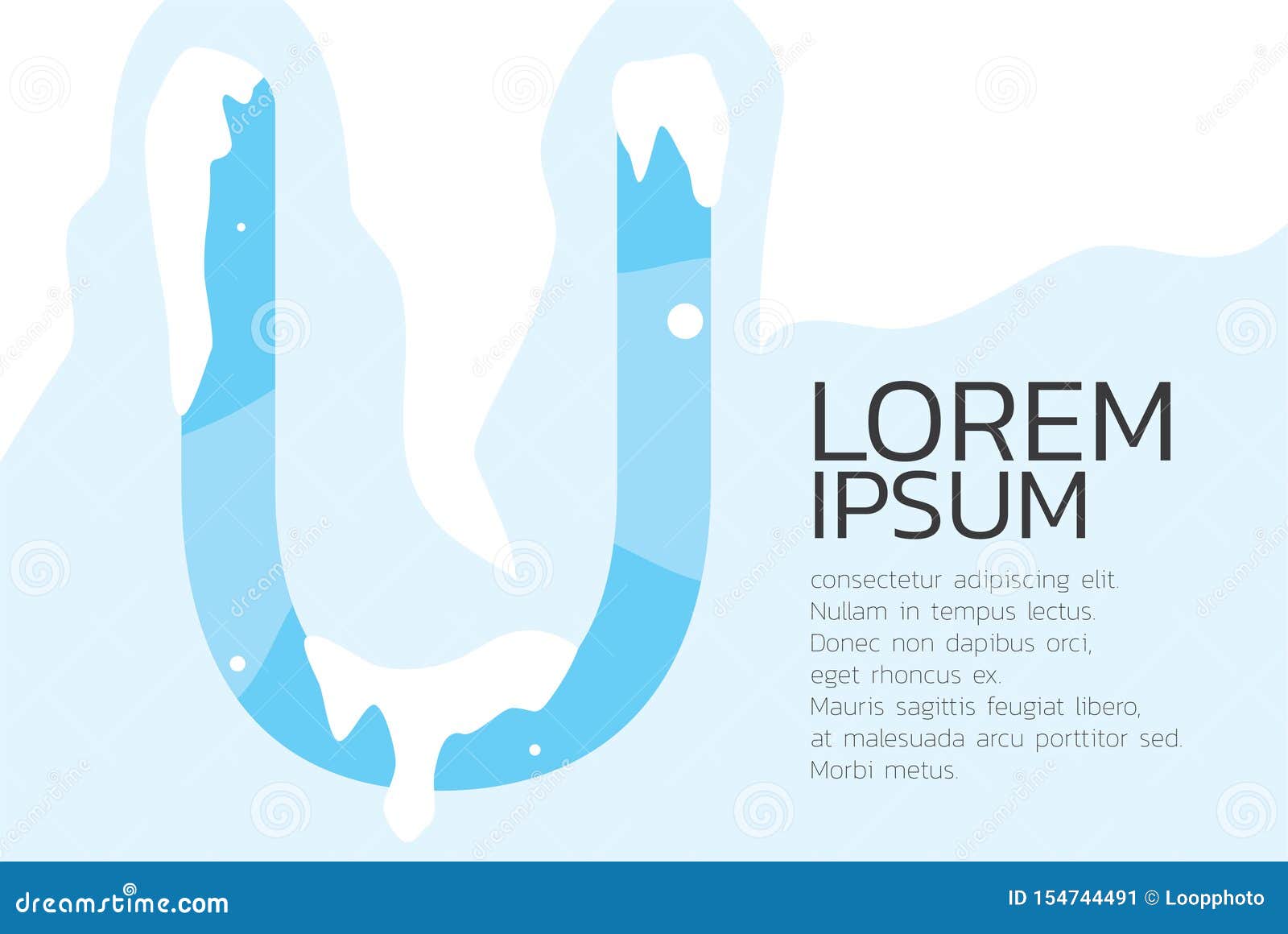 U Letter Label. Space Photo and Text Stock Vector - Illustration of ...