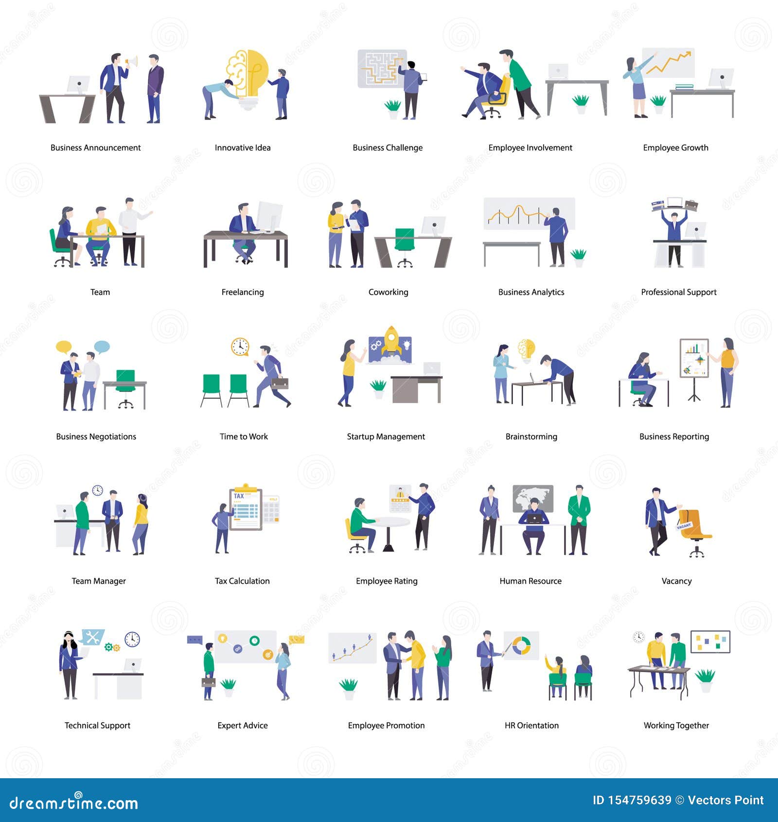 Professional People Icons Set Stock Vector - Illustration of bulb ...