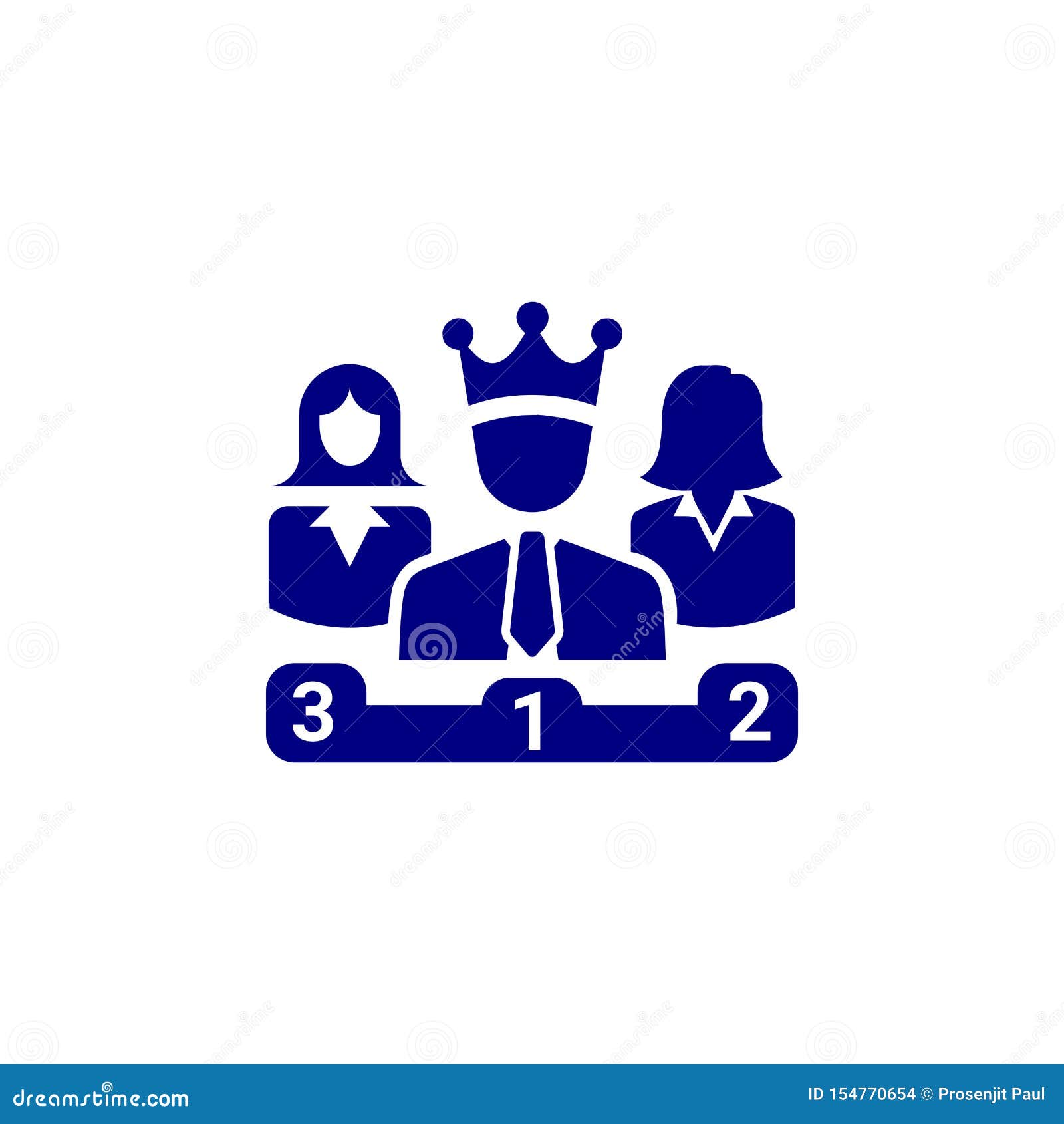 Award, Business Rank, Success, Team, Winner, Crown on Head Purple Color ...