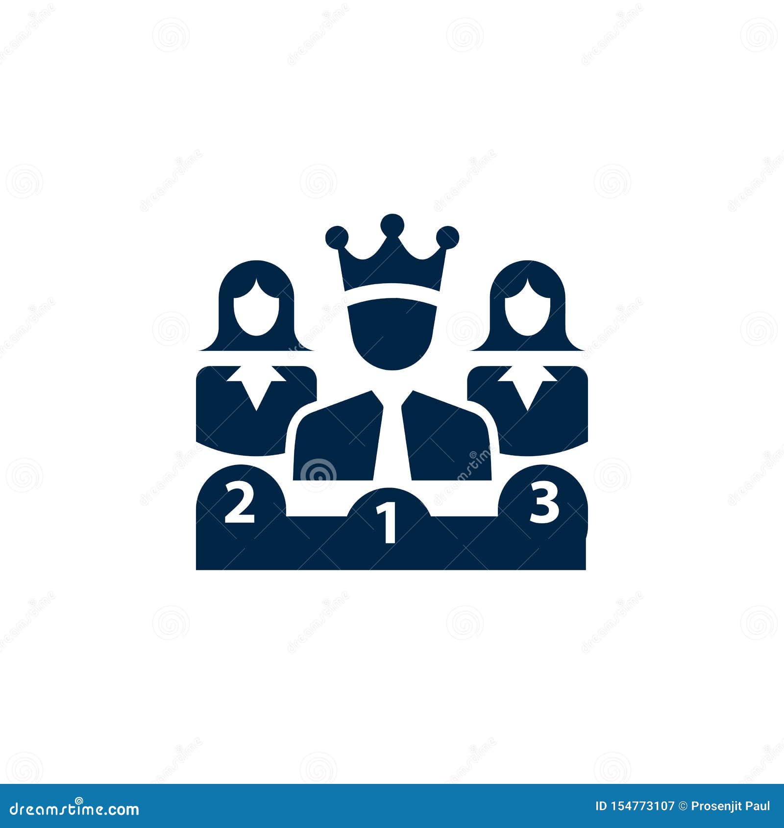 Award, Business Rank, Success, Team, Winner, Crown on Head Icon Stock ...
