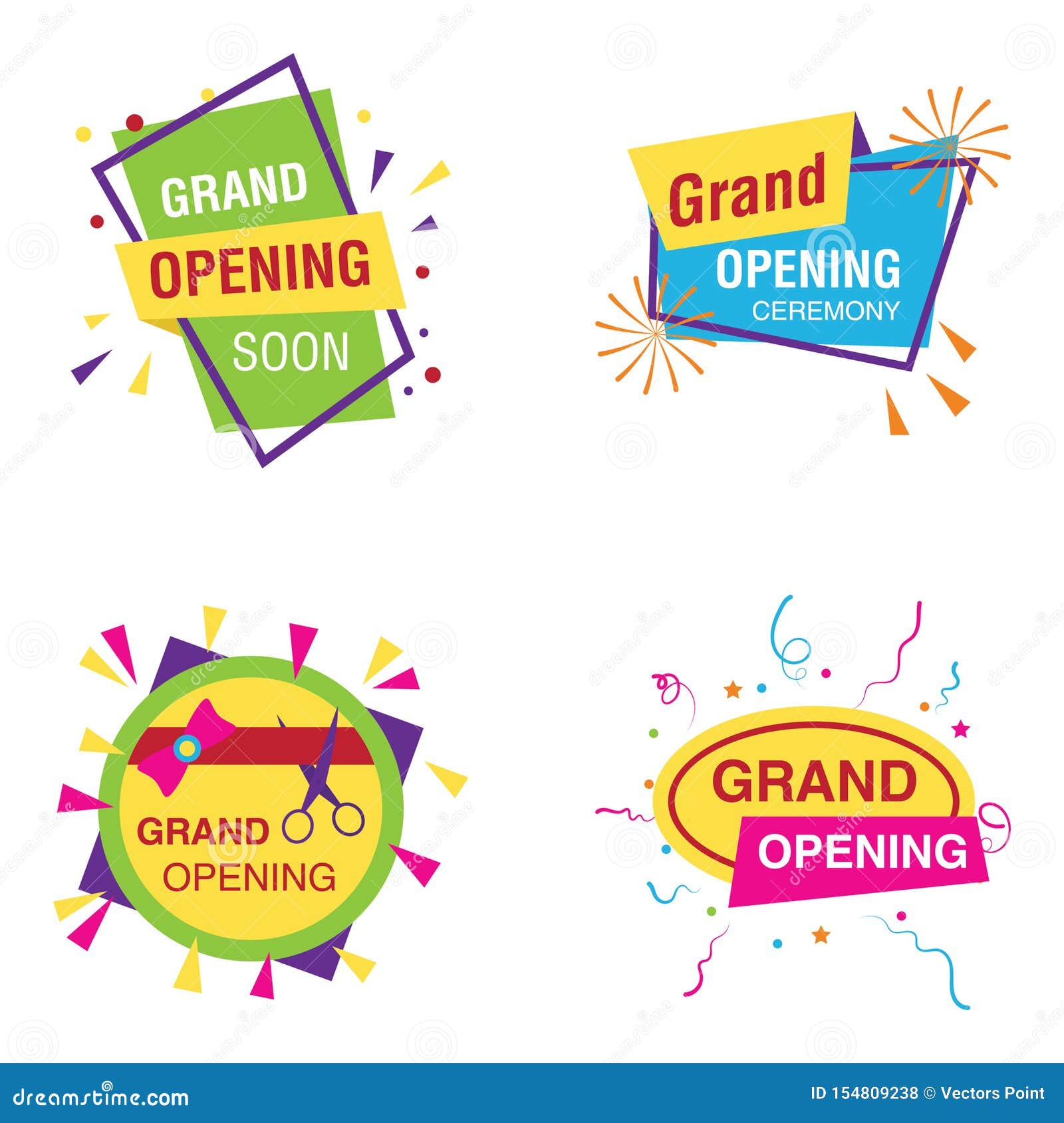 Inauguration Ceremony Badges Vectors Stock Vector - Illustration of ...