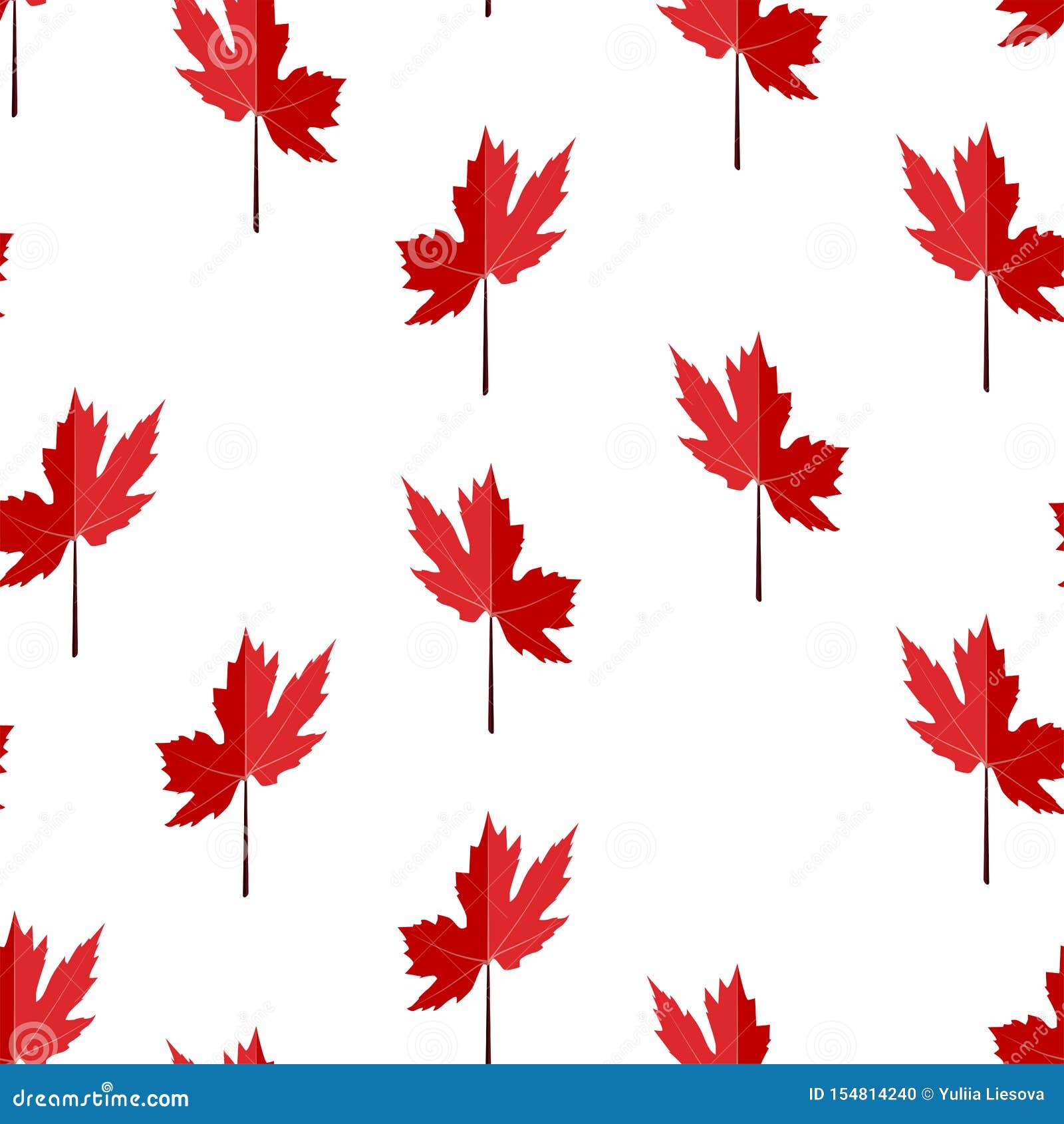 Seamless Pattern Made of Red Maple Leaves, Symbol of Canada Stock ...