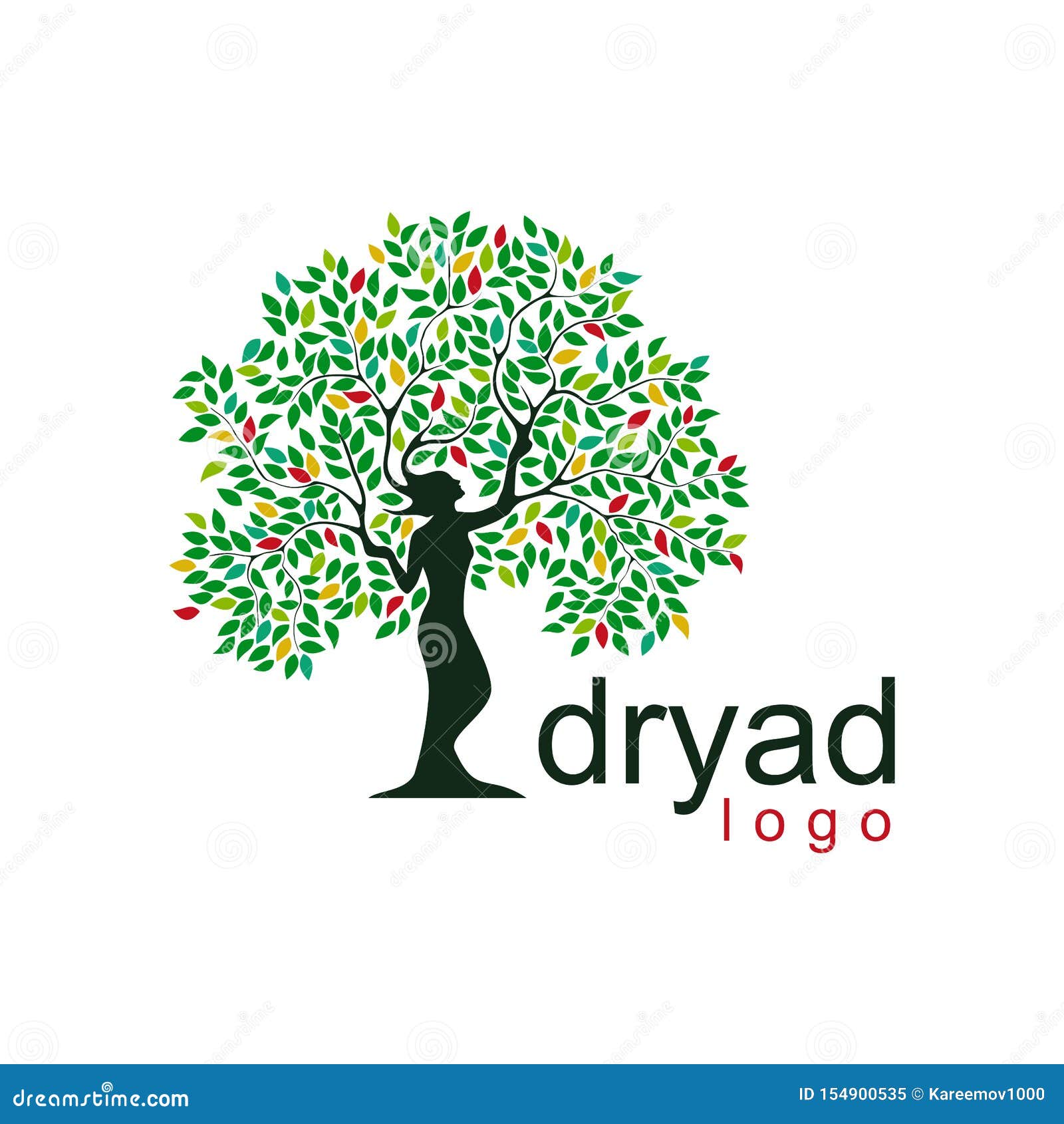 Dryad Tree Logo . Mythology Tree Illustration Stock Illustration ...