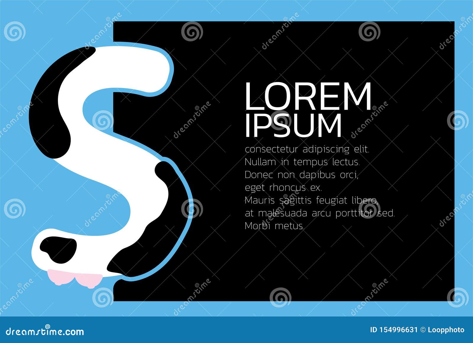 S Letter Label. Space Photo and Text Stock Vector - Illustration of ...