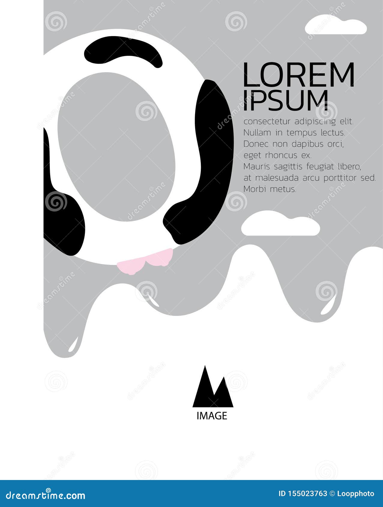 O Template Letter. Space Photo and Text. Stock Vector - Illustration of ...