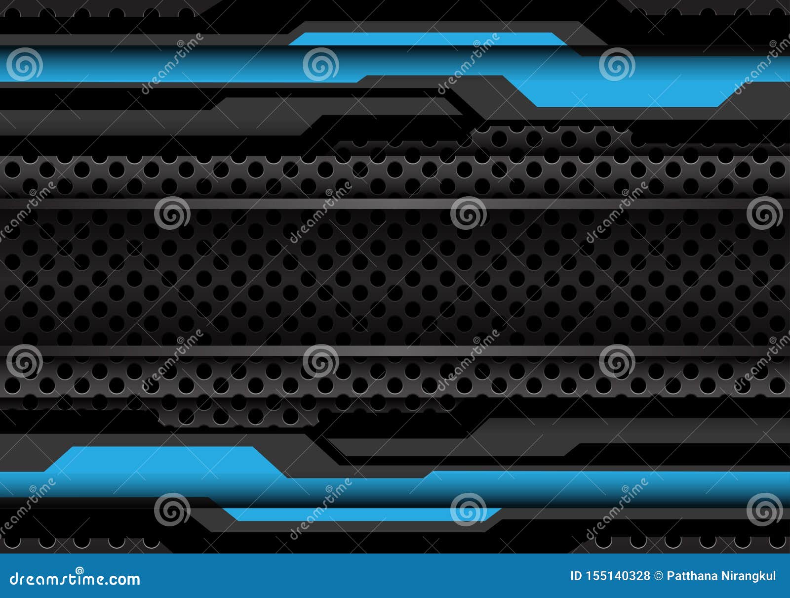 Abstract Blue Dark Grey Polygon Cyber on Circle Mesh Pattern Design ...