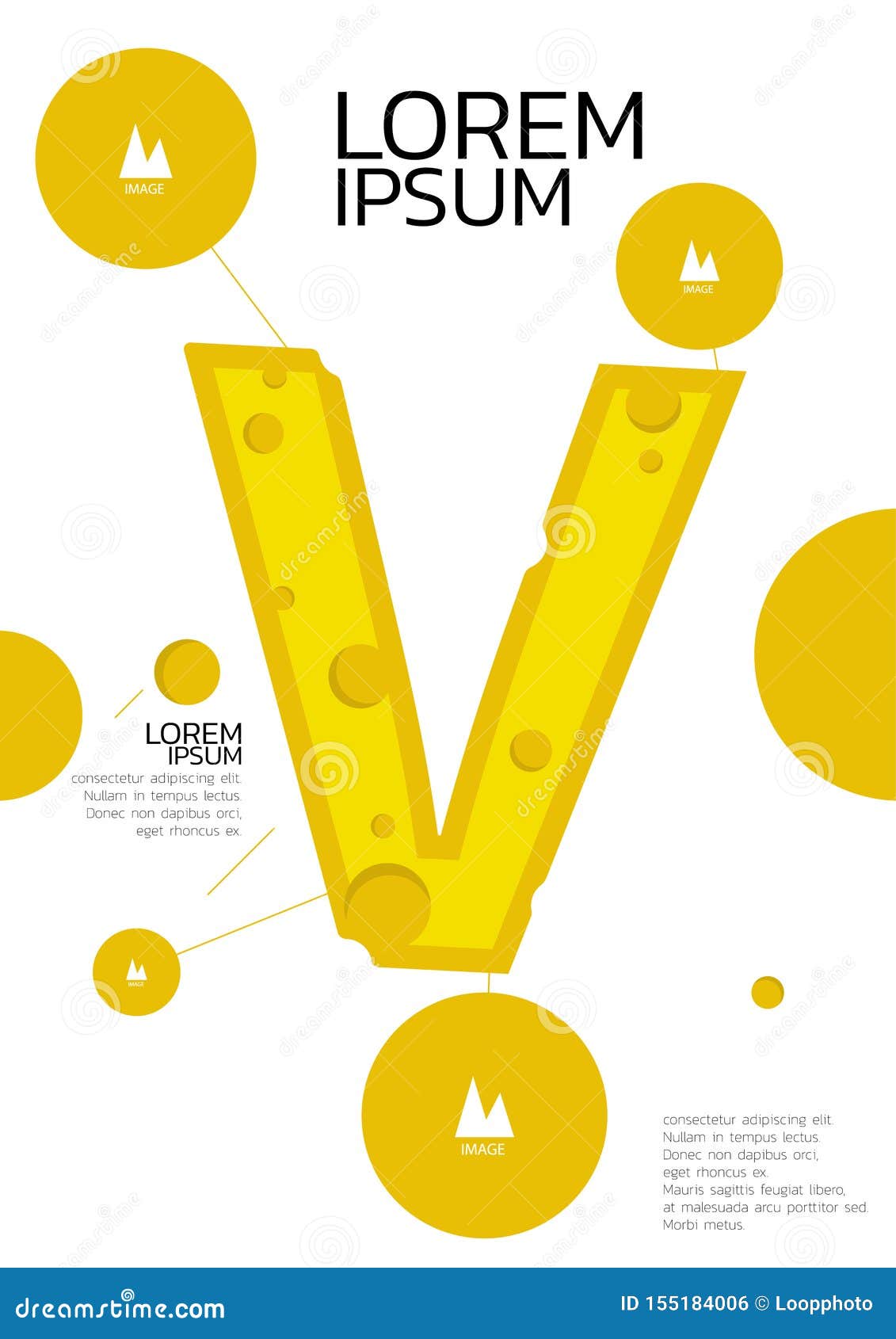 V Template Letter. Space Photo and Text Stock Vector - Illustration of ...