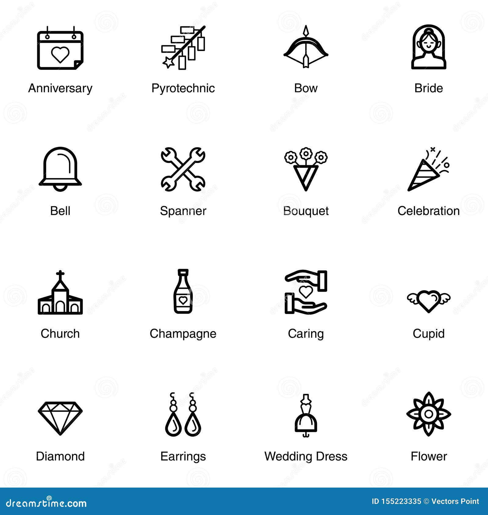 Party Accessories Line Vectors Stock Vector - Illustration of spanner ...