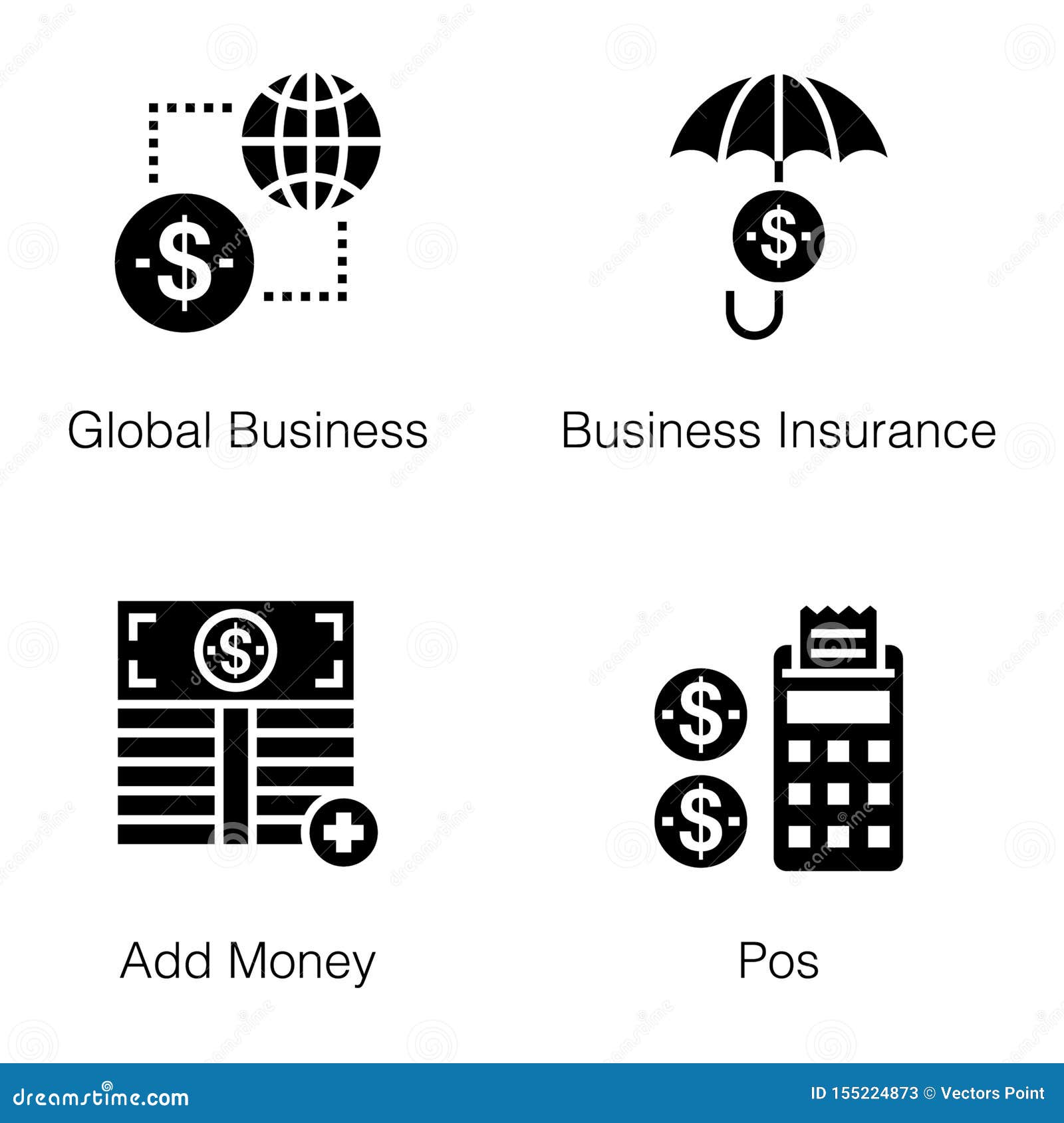 Monetize Glyph Vectors stock vector. Illustration of protection - 155224873