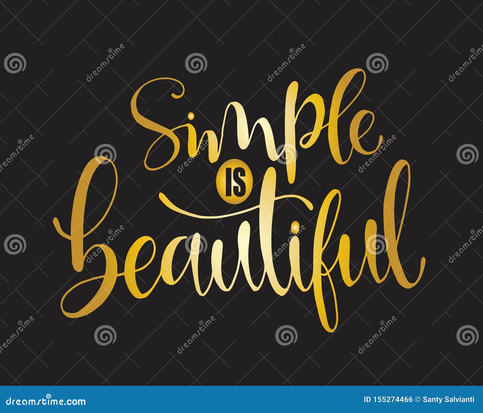 Simple is Beautiful, Modern Vector Lettering. Inspirational Hand ...