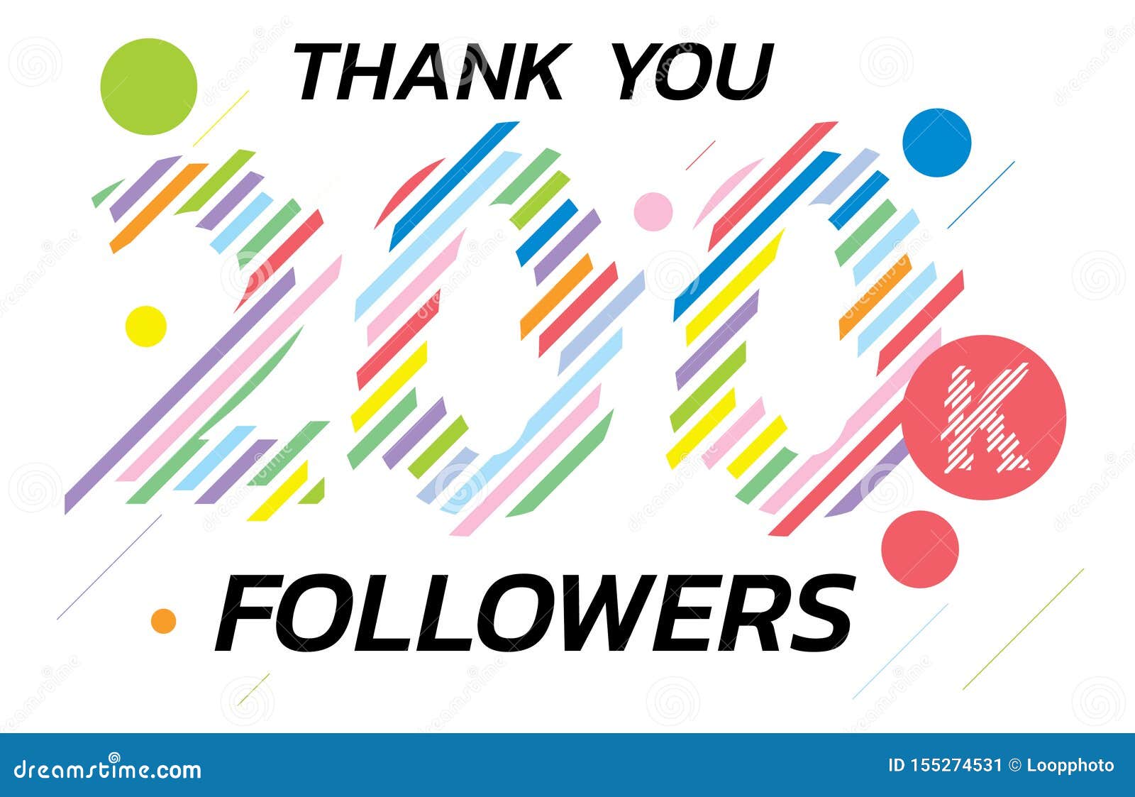 200 Followers Social Media. Stock Vector - Illustration of business ...