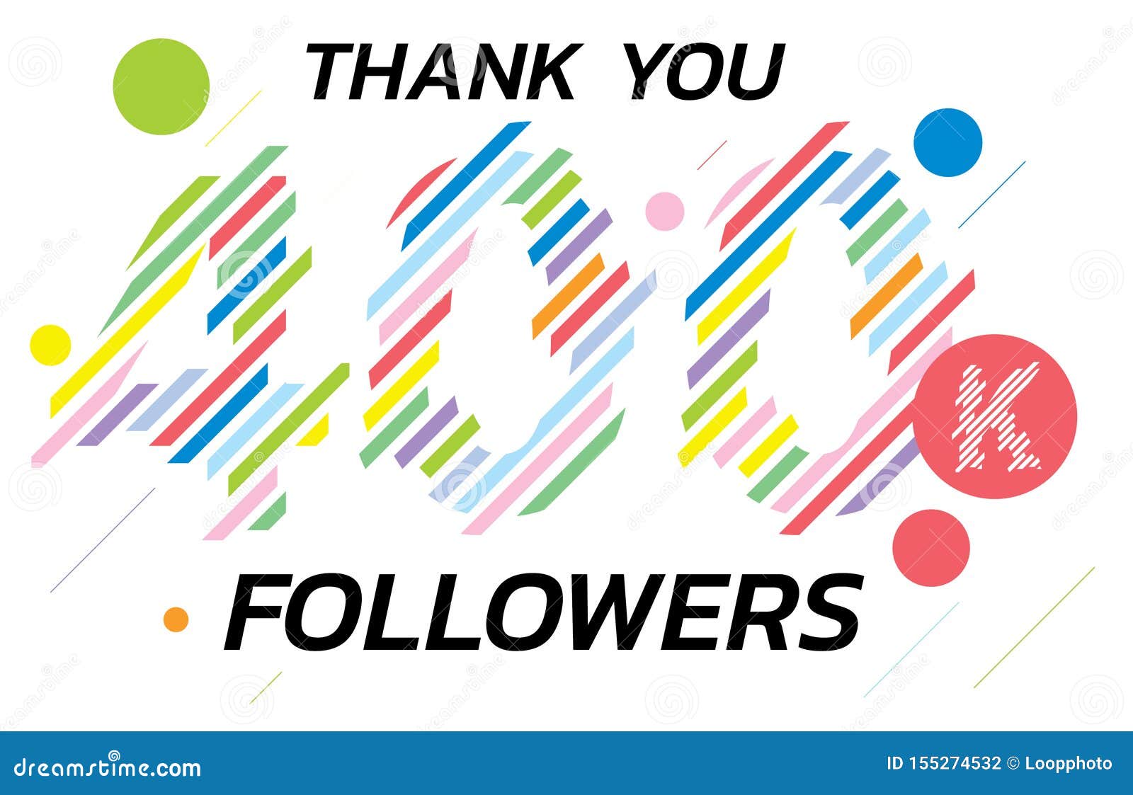 400 Followers Social Media. Stock Vector - Illustration of channel ...