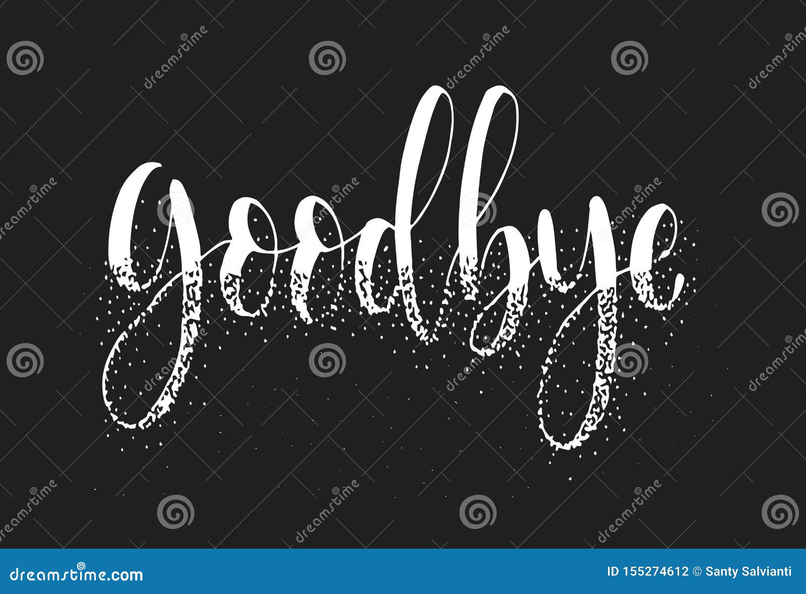 Goodbye, Hand Sketched Goodbye Lettering Typography. Hand Drawn Goodbye ...