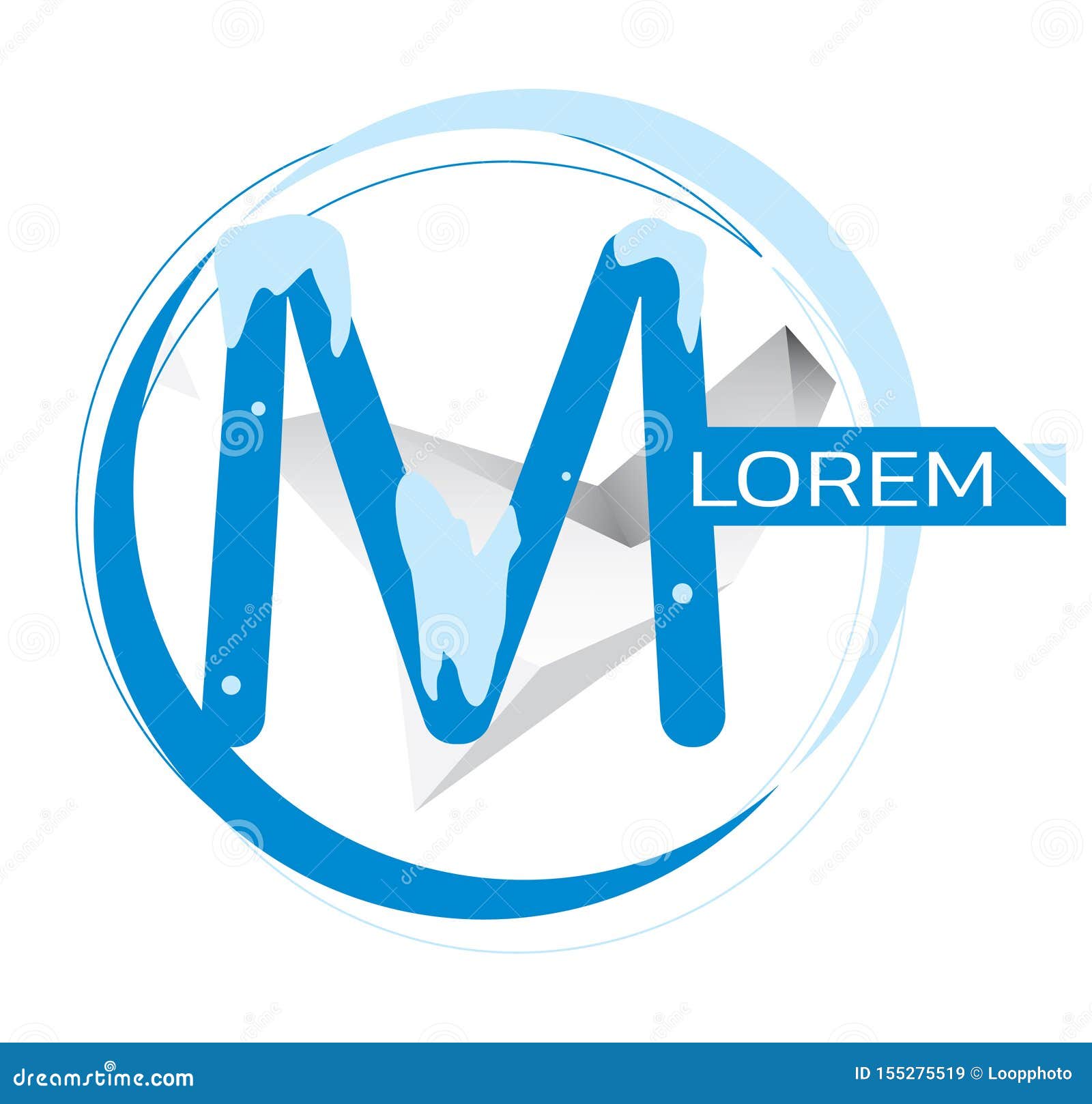 M letter logo design. stock vector. Illustration of colorful - 155275519