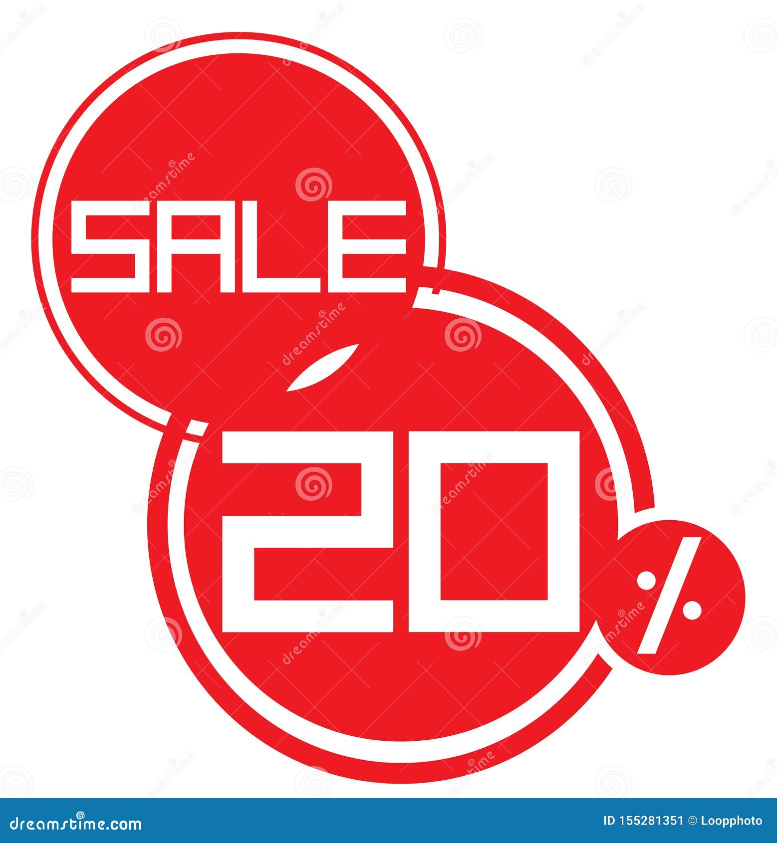 20 percent Sale label. stock vector. Illustration of logo - 155281351