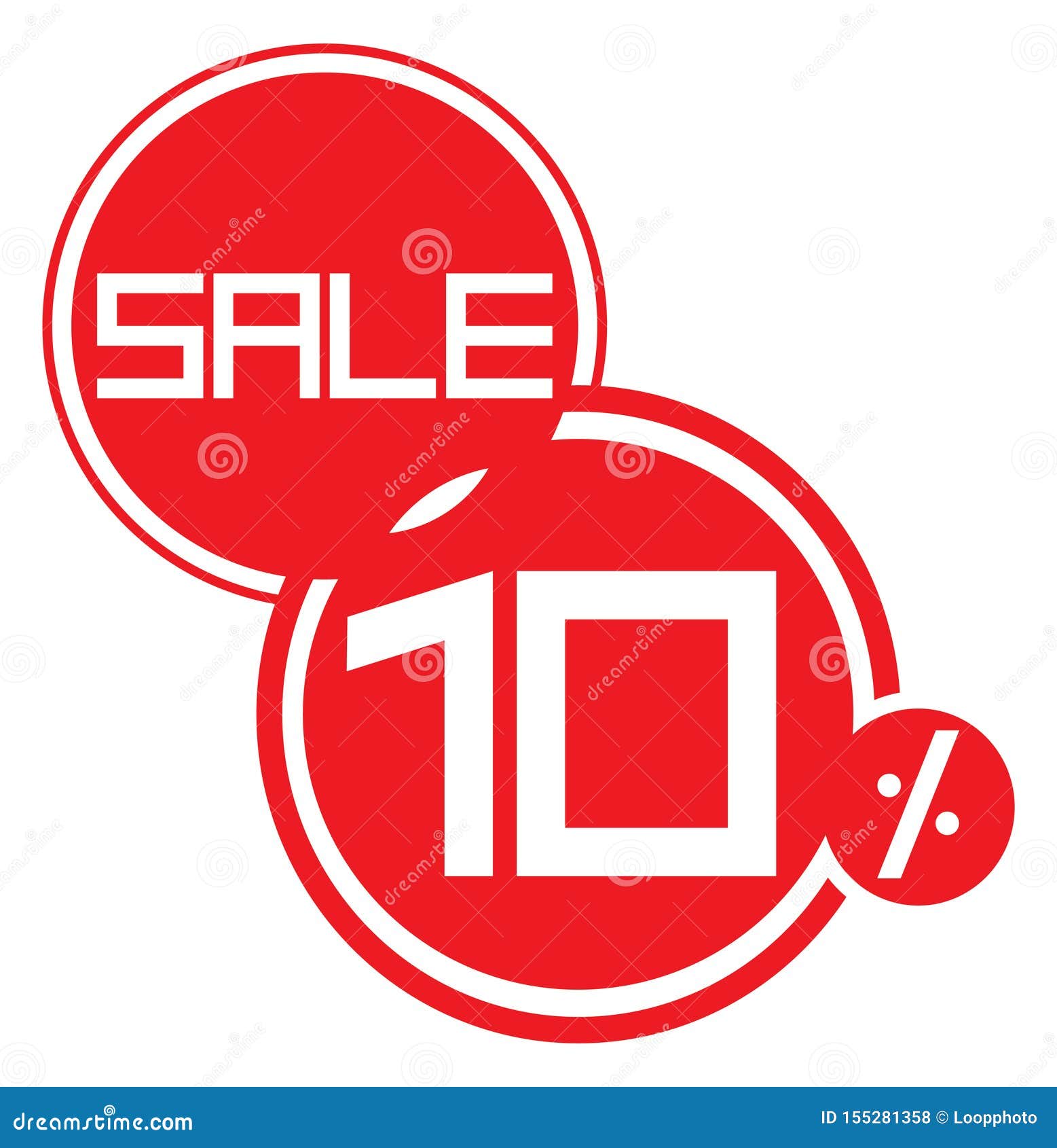 10 percent Sale label. stock vector. Illustration of card - 155281358