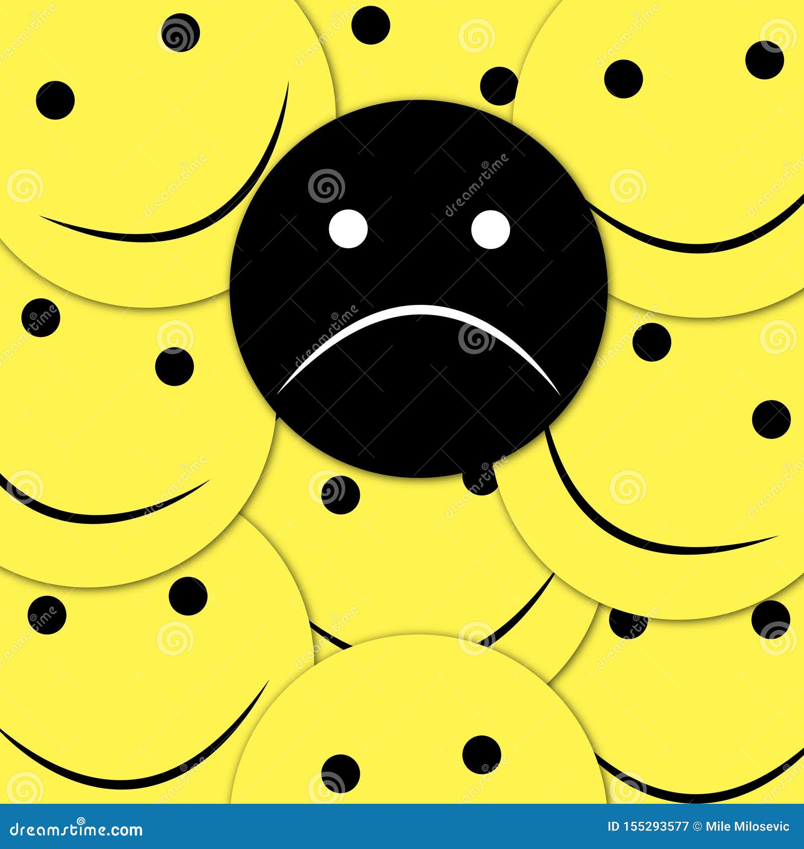 Happy Smiles Seamless Pattern. Yellow Emoji Vector Background. Smiles ...