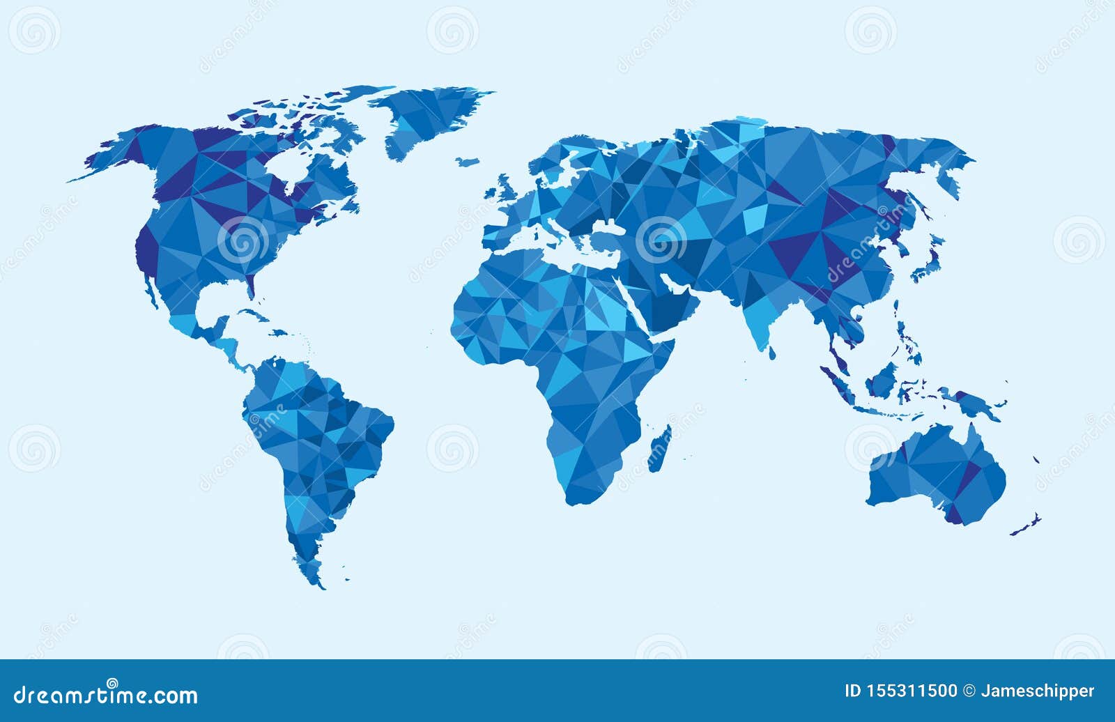 World Map Triangle Geometric Shapes Stock Vector - Illustration of ...