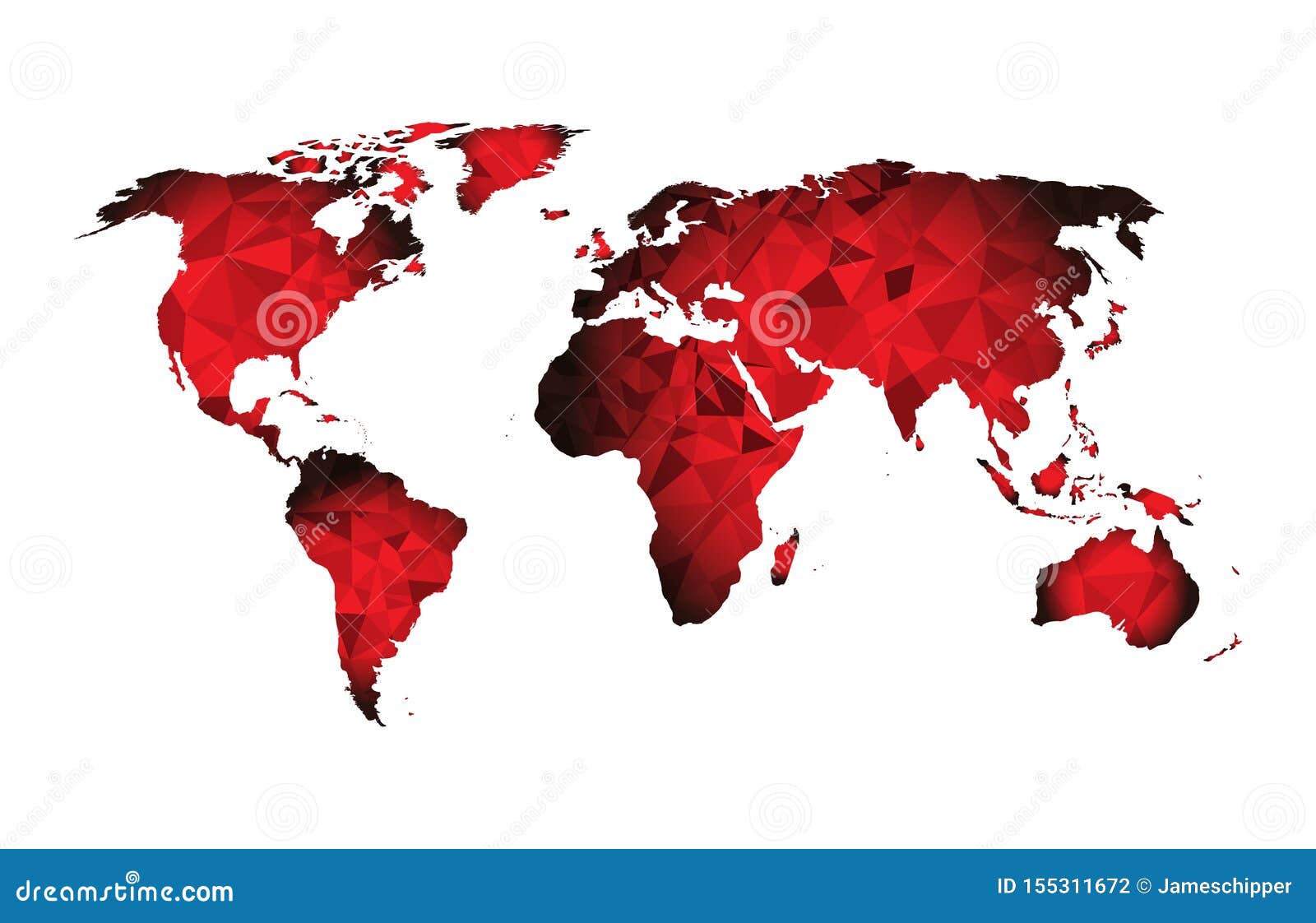 World Map Triangle Geometric Shapes Stock Vector - Illustration of poly ...