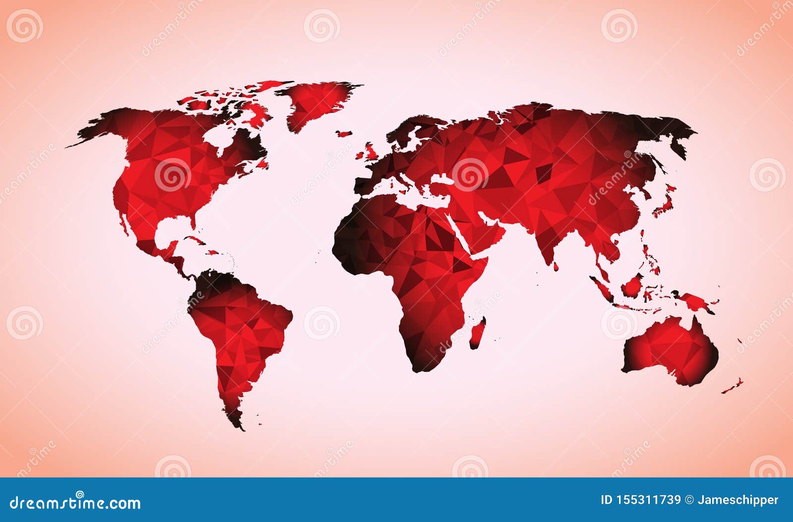 World Map Triangle Geometric Shapes Stock Vector - Illustration of ...