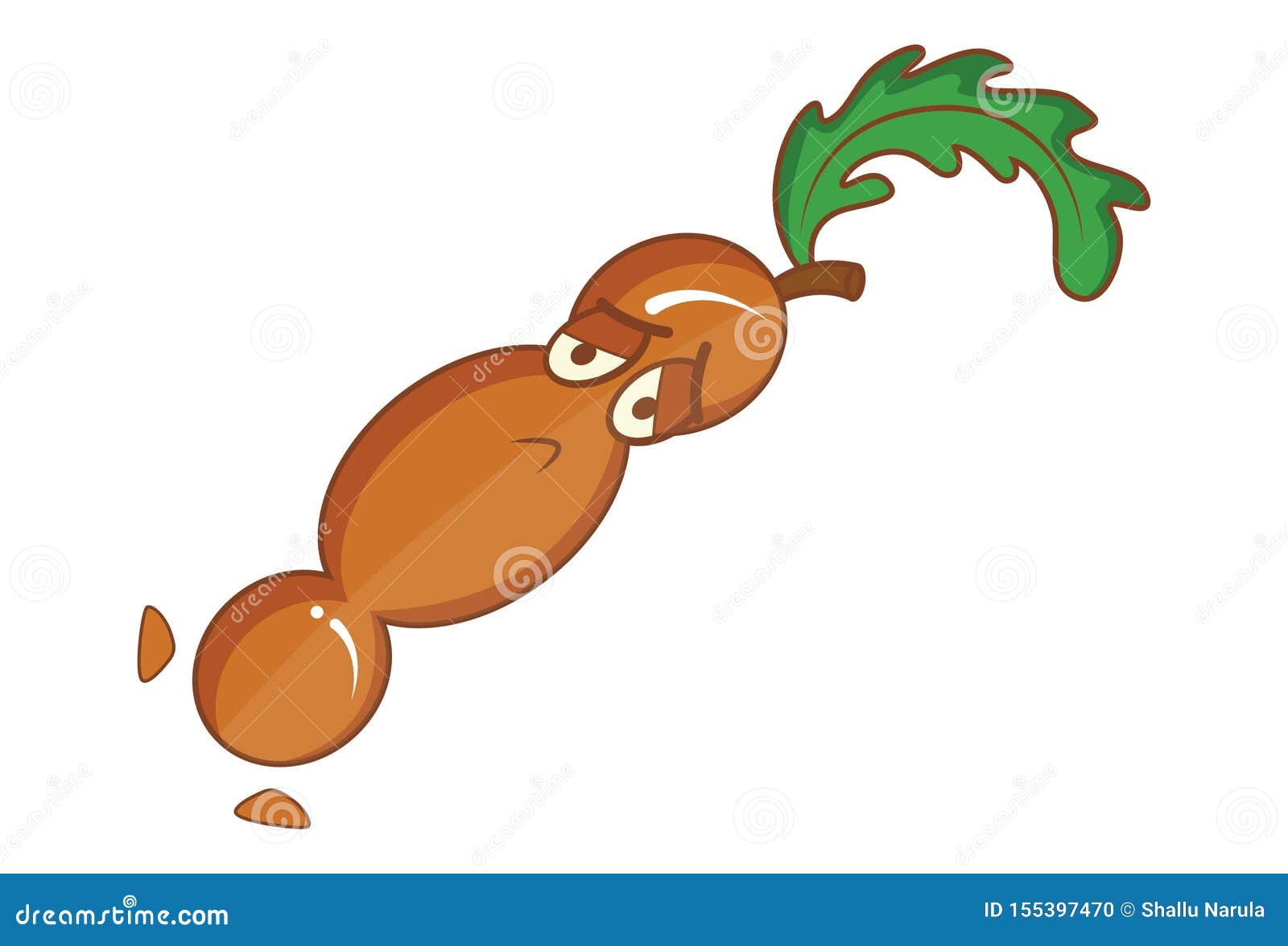 Vector Cartoon Illustration of Tamarind Stock Vector - Illustration of ...