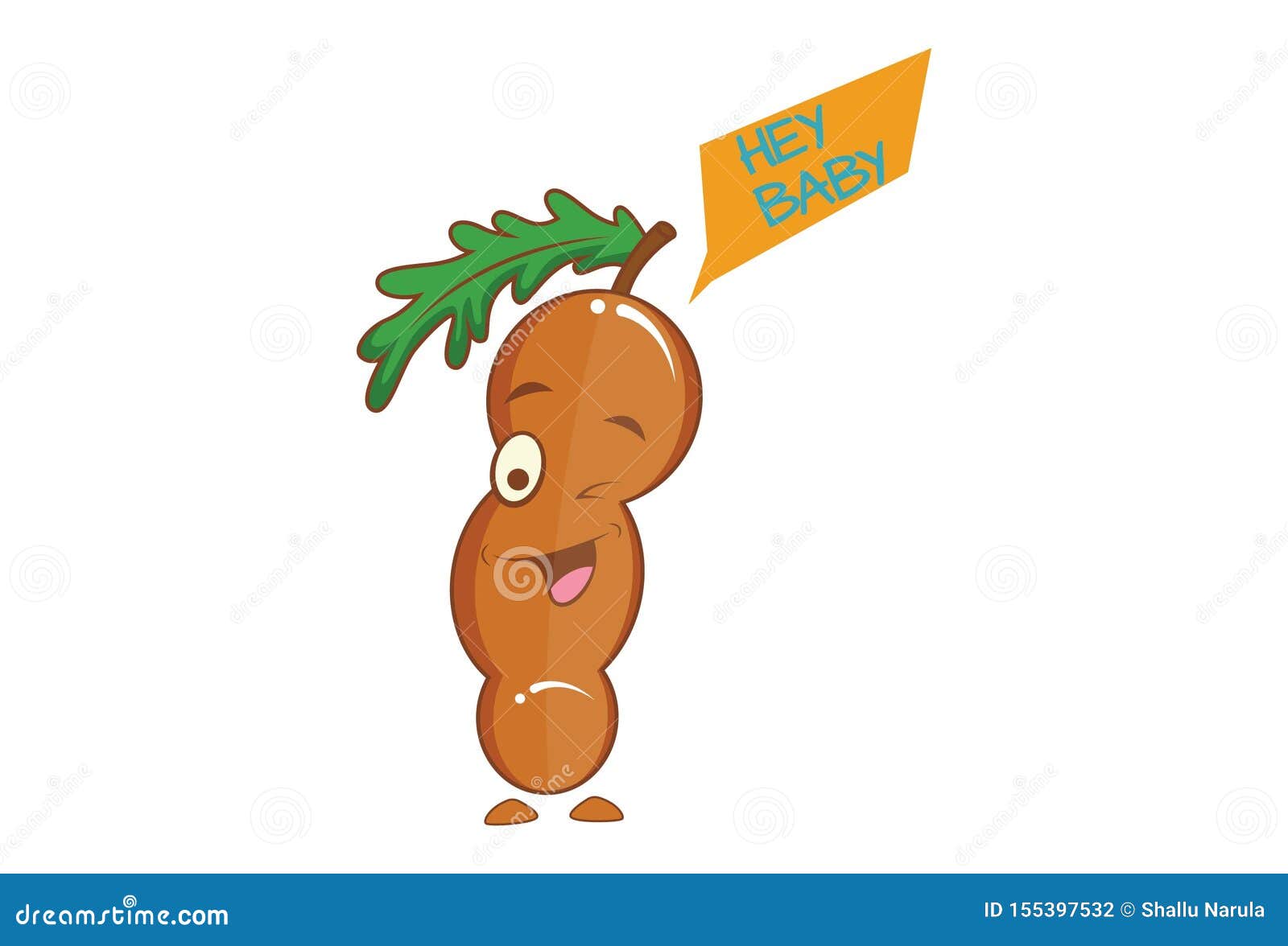 Vector Cartoon Illustration of Tamarind Stock Vector - Illustration of ...